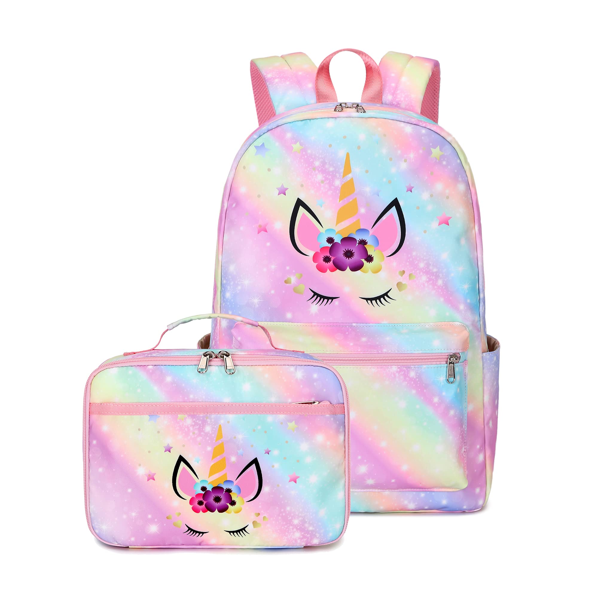 UPlee Unicorn School Backpack For Girls, Kids Elementary Bookbag And ...