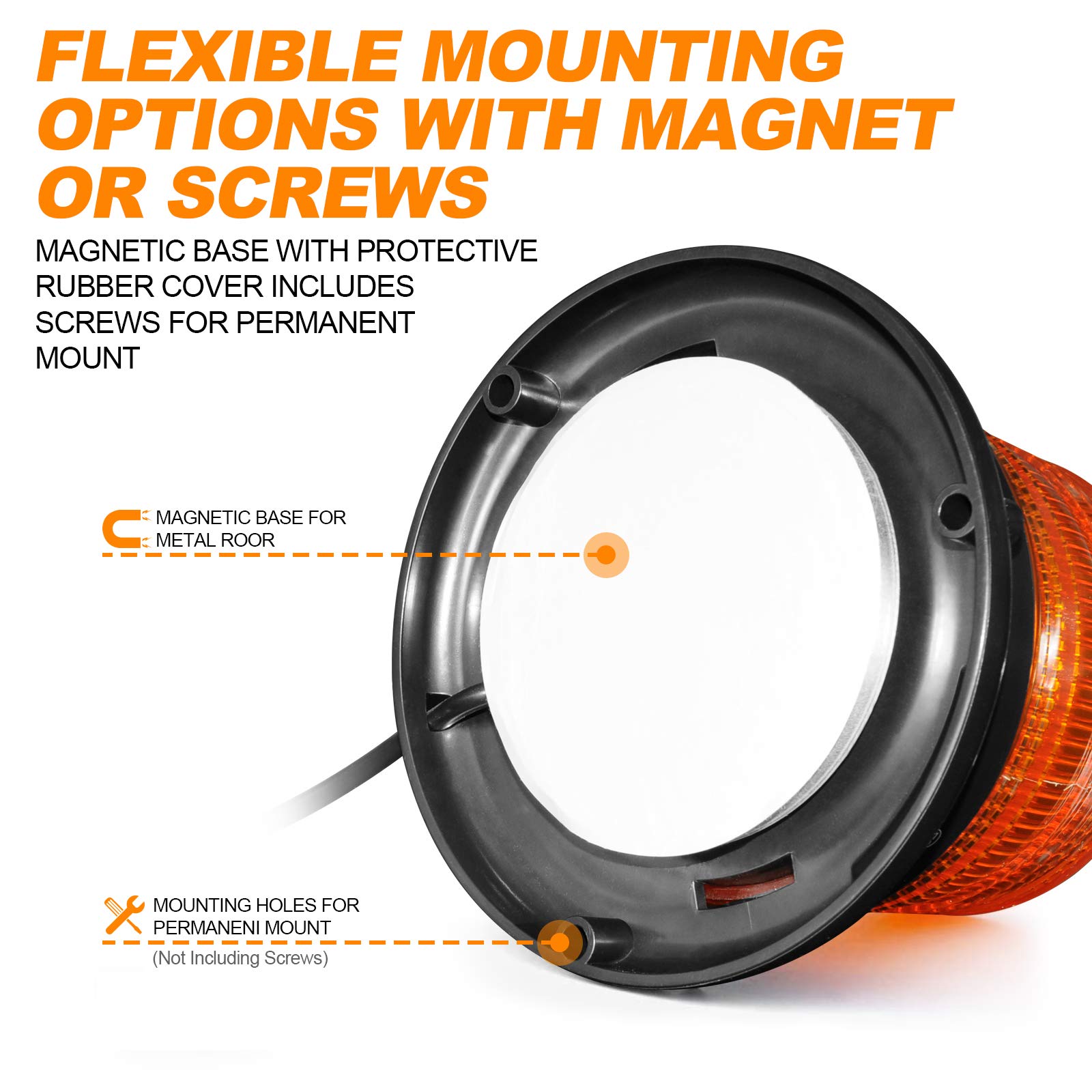 Snapklik.com : LED Amber Strobe Light,24 LED Emergency Warning Safety ...