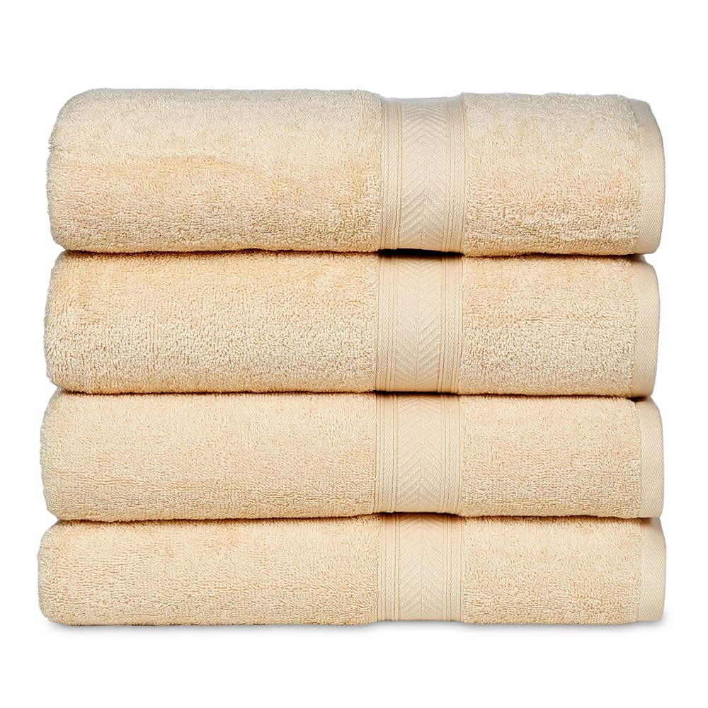 Amazon.com: Casa Lino 4 Pack Bath Towels (27x54), 100% Pure Cotton ...