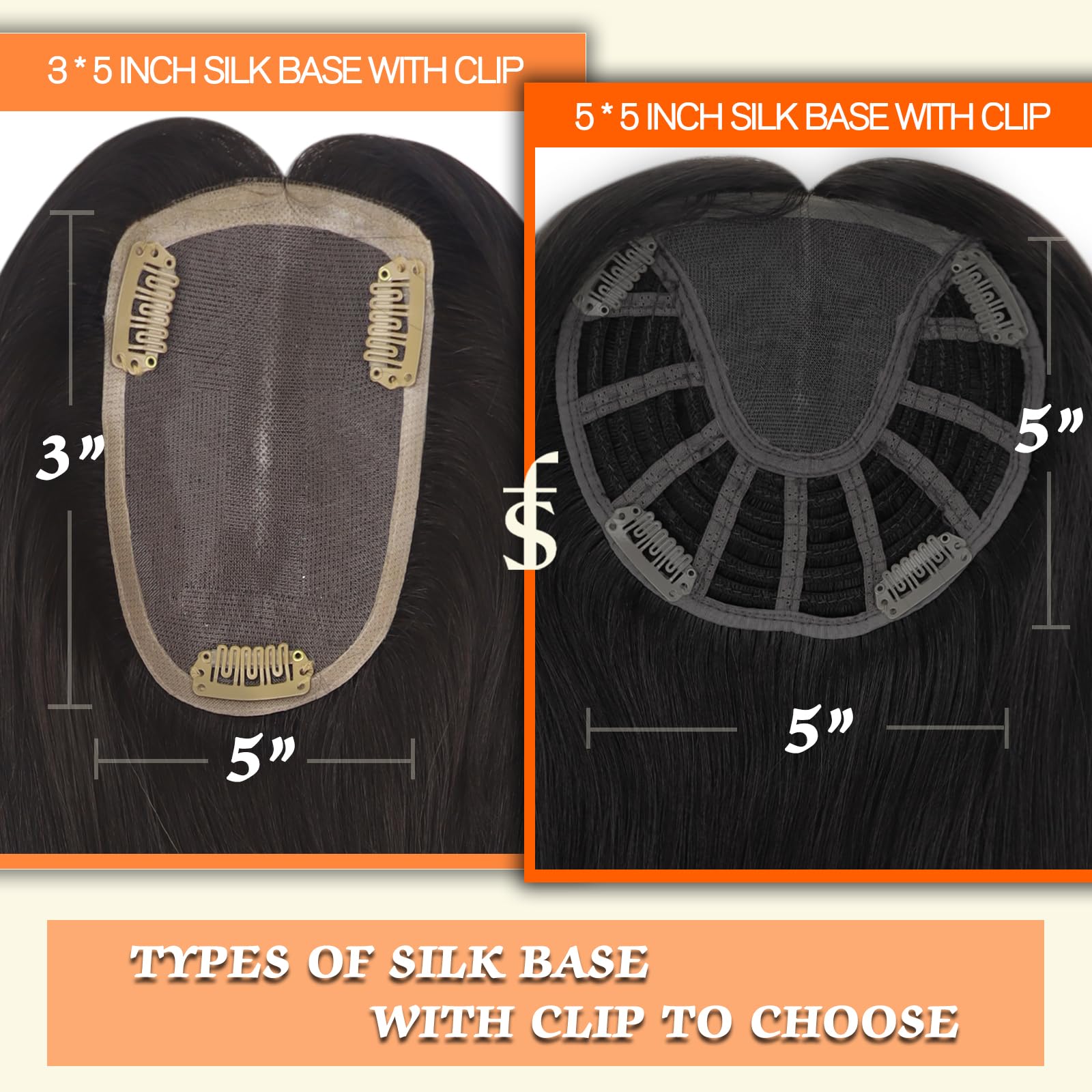 Snapklik.com : Full Shine 18 Inch Invisible Hair Topper Real Human ...