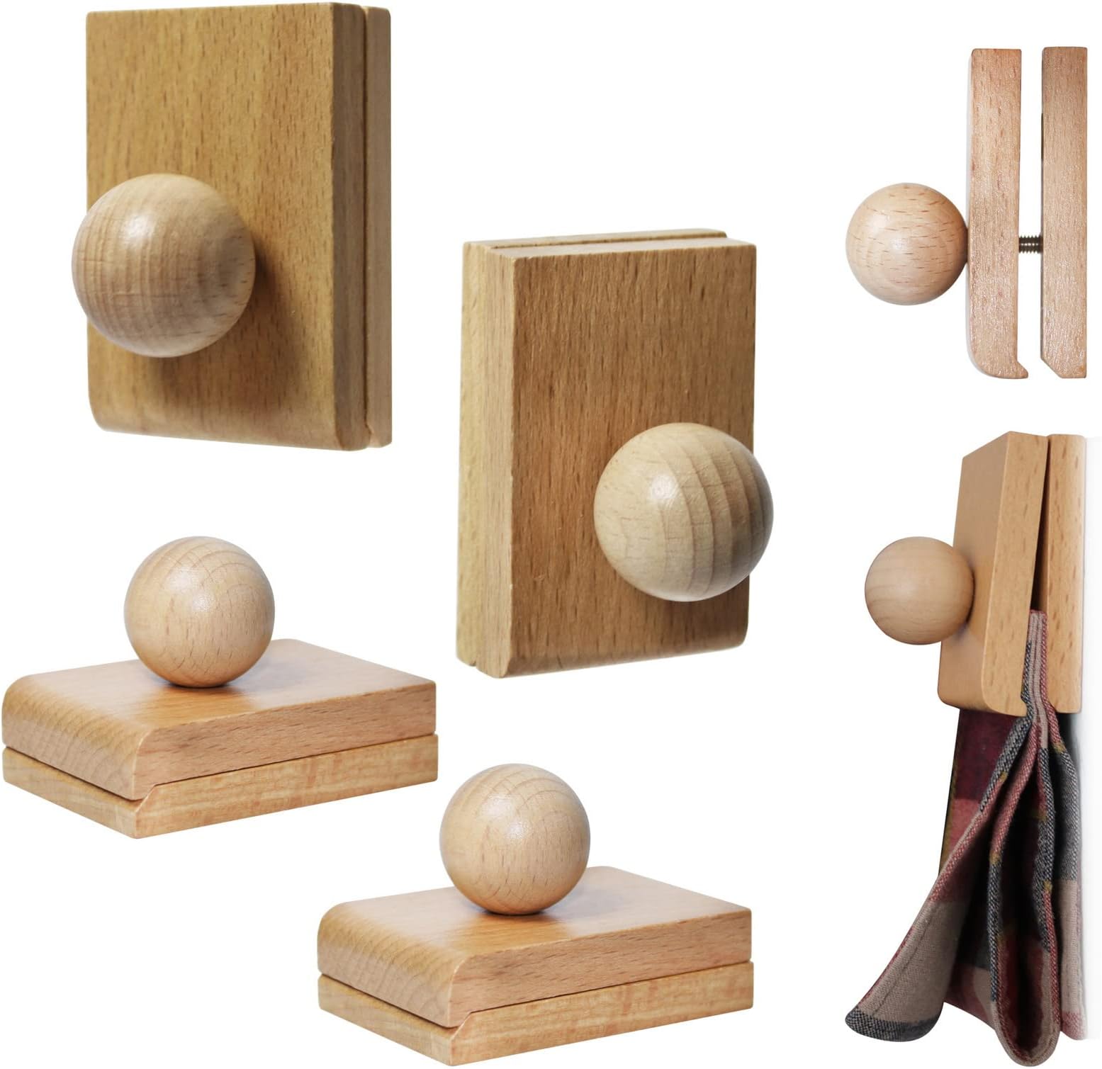 Amazon.com: ANFU Wooden Clips for Hanging Tapestry, Clips for Display ...