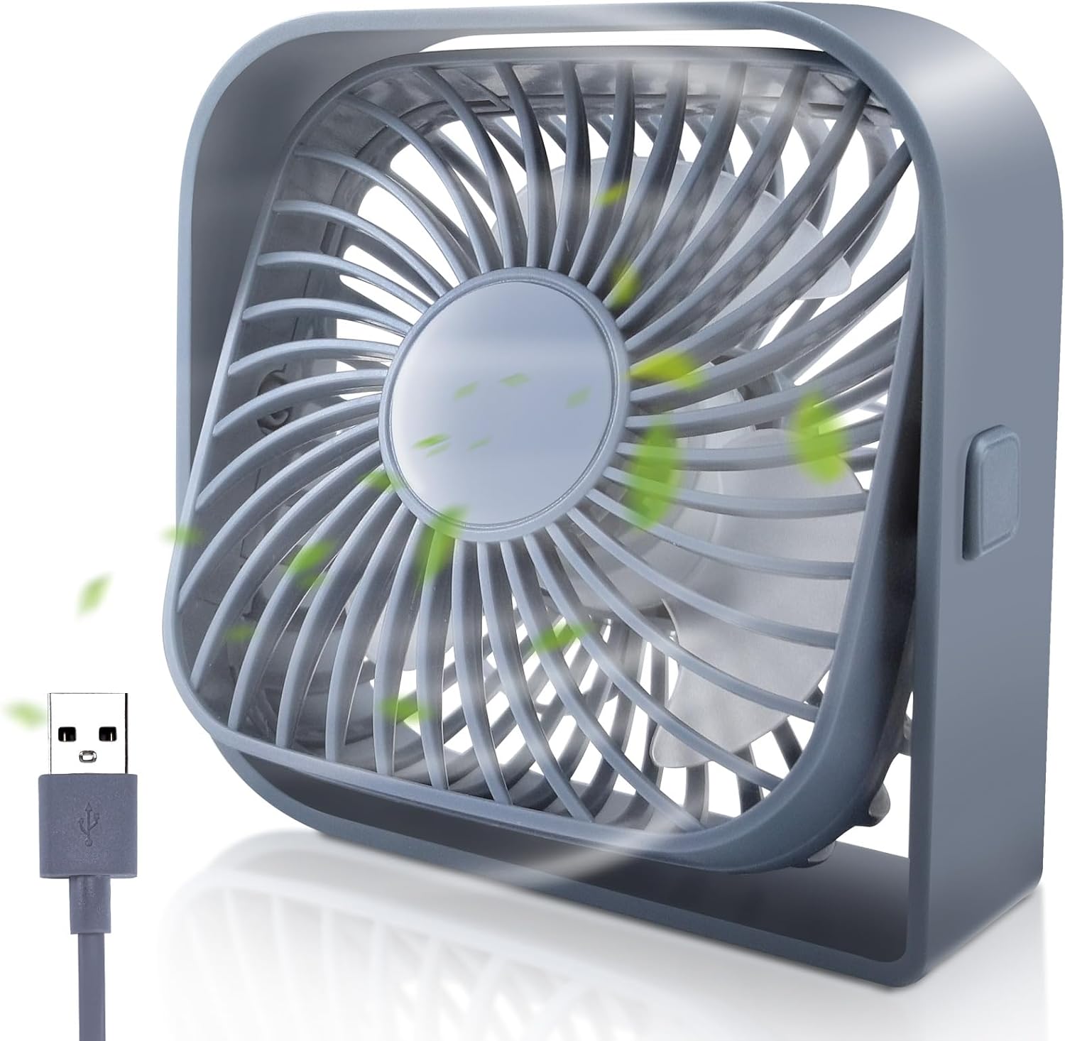 Jsdoin USB Fan USB Desk Fan Small Desktop Cooling Mini Personal Fan, 3 ...