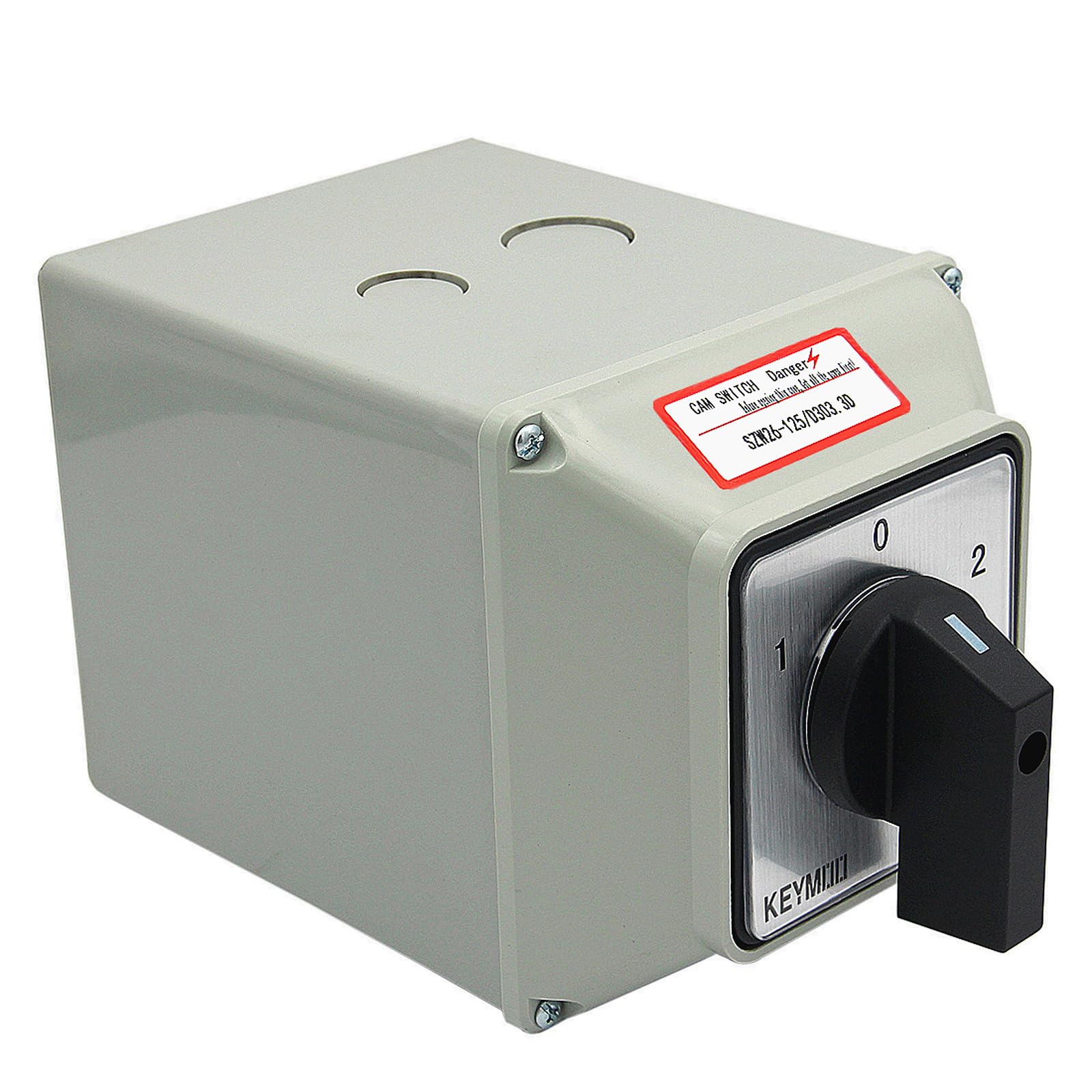 KEYMOO 125A Rotary Changeover Switch with Master Switch Exterior Box, 2 ...