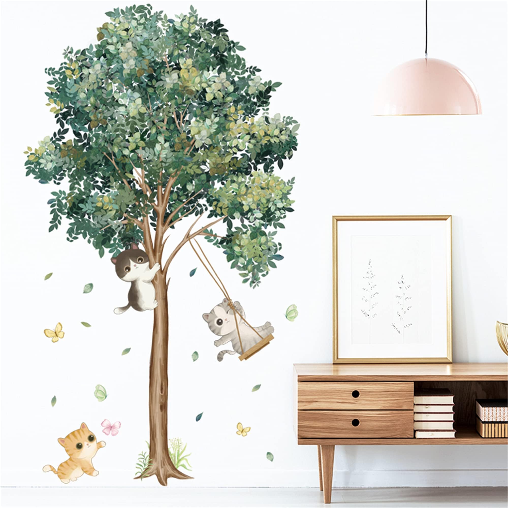 Amazon.com: AnFigure Green Tree Wall Stickers Living Room Bedroom Sofa ...