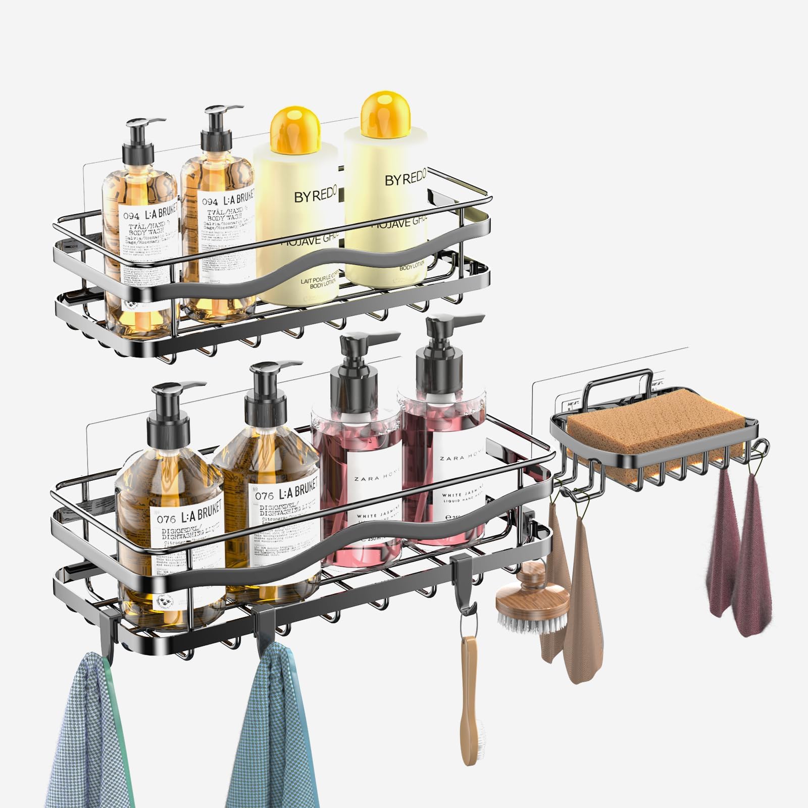 Amazon.com: VIAV Corner Shower Caddy 2PCS Adhesive Shower Shelves ...