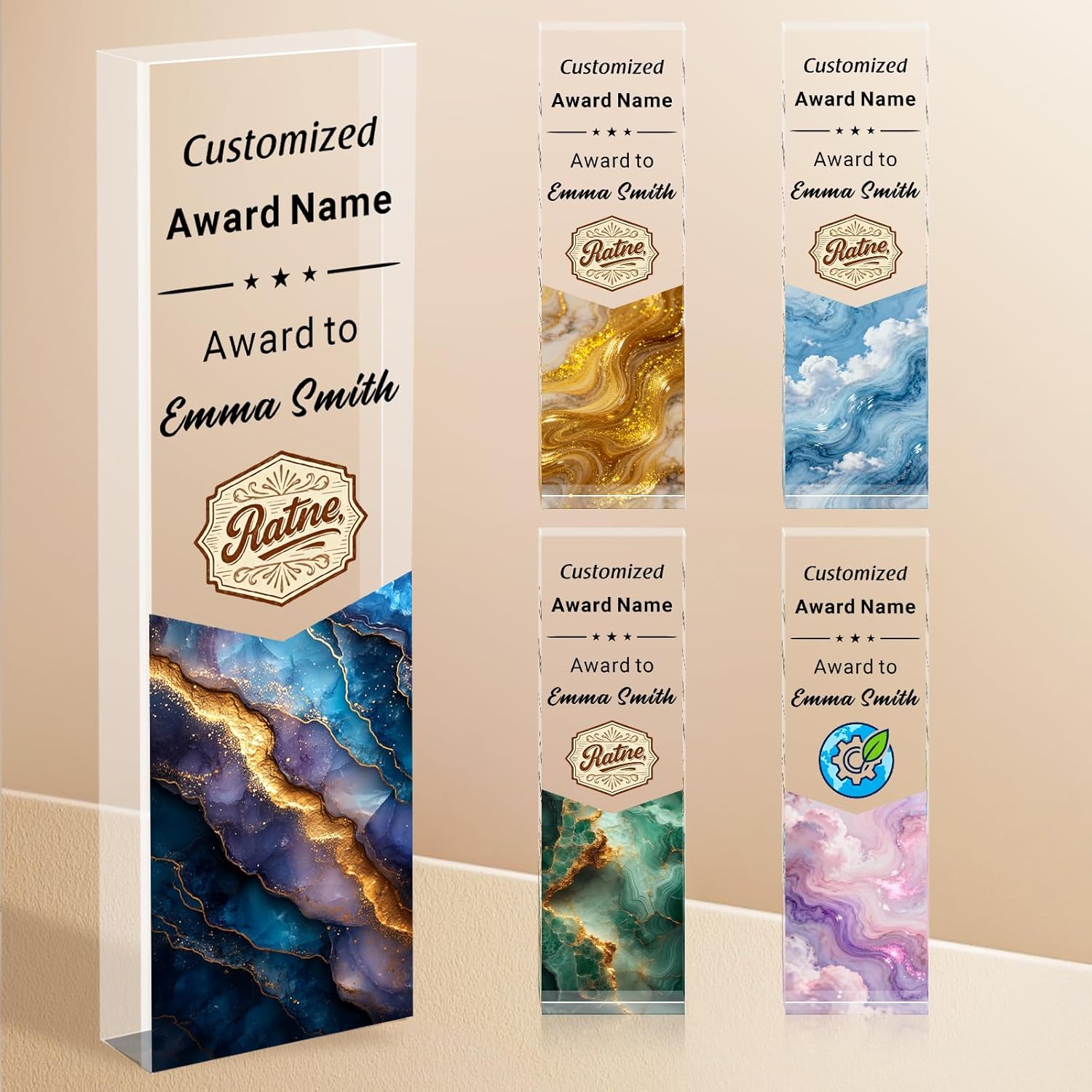 Amazon.com : Custom Logo Trophy - Personalized Trophy Awards with photo ...