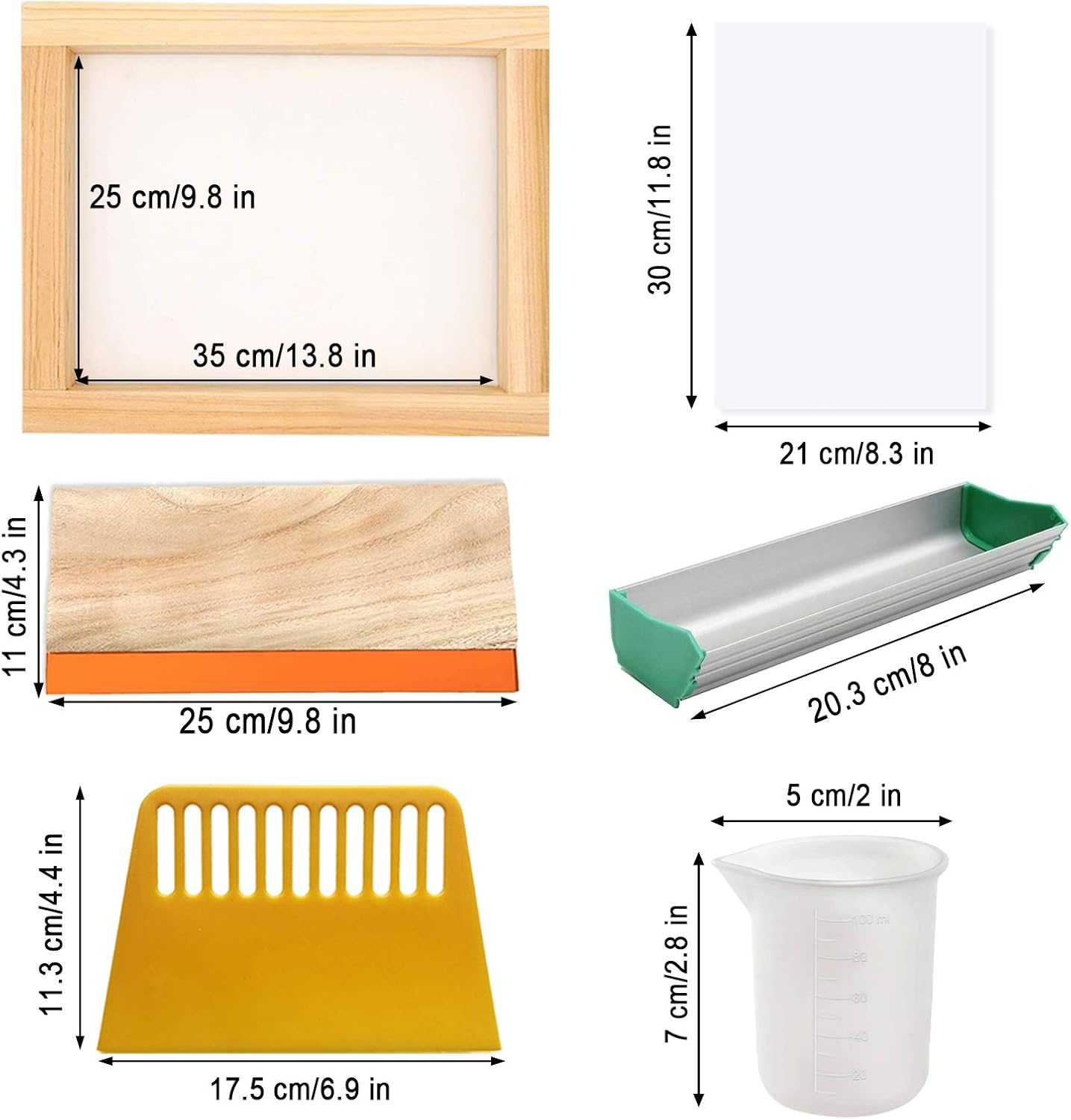 Screen Printing Kit,Silk Screen Frame,40pcs DIY Screen Printing Starter ...