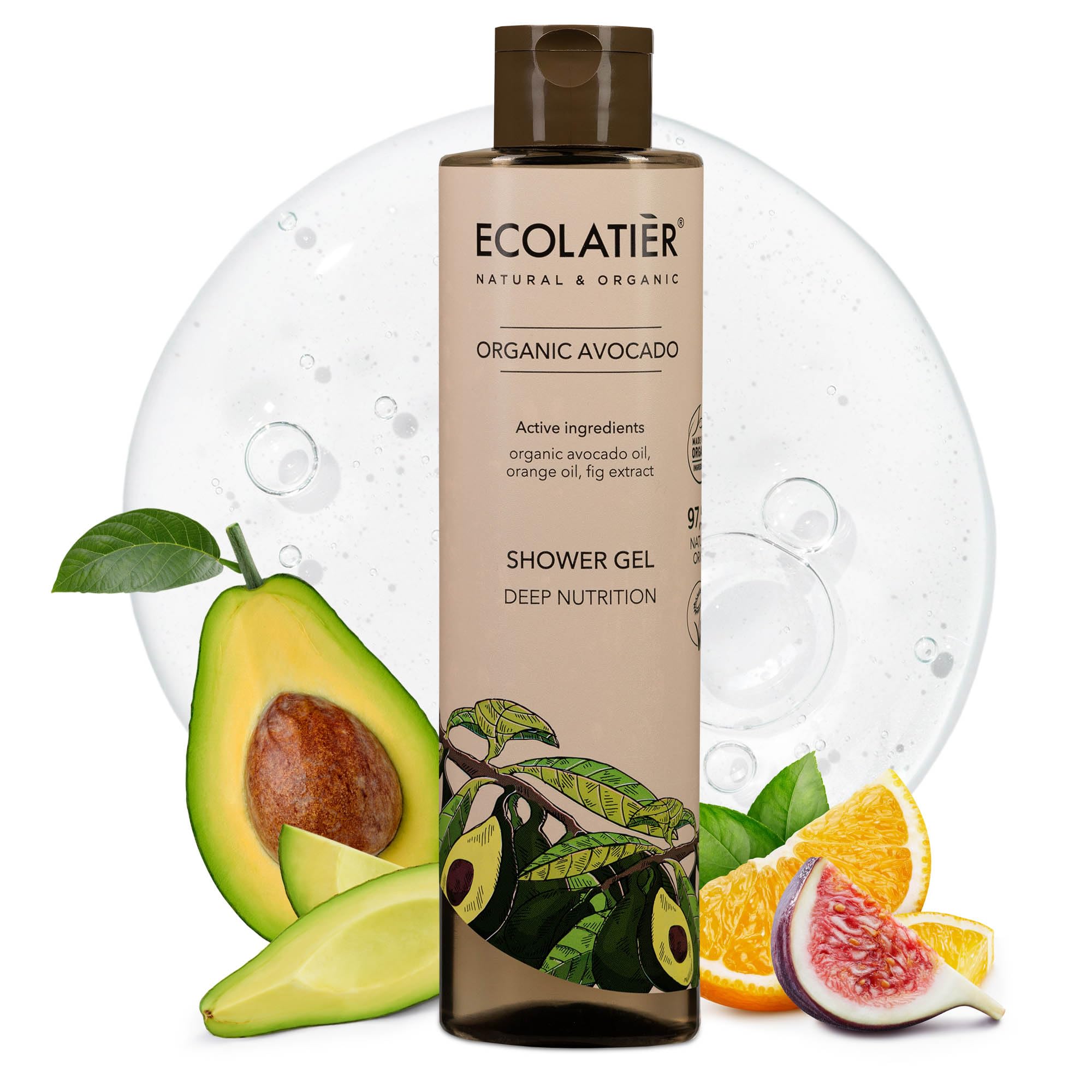 Amazon.com : ECOLATIÈR Shower Gel Deep Nutrition with Organic Avocado ...