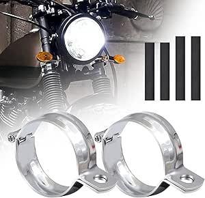 Motorcycle Spotlights Mounting Brackets Front Tube Clamp Fork Indicator ...