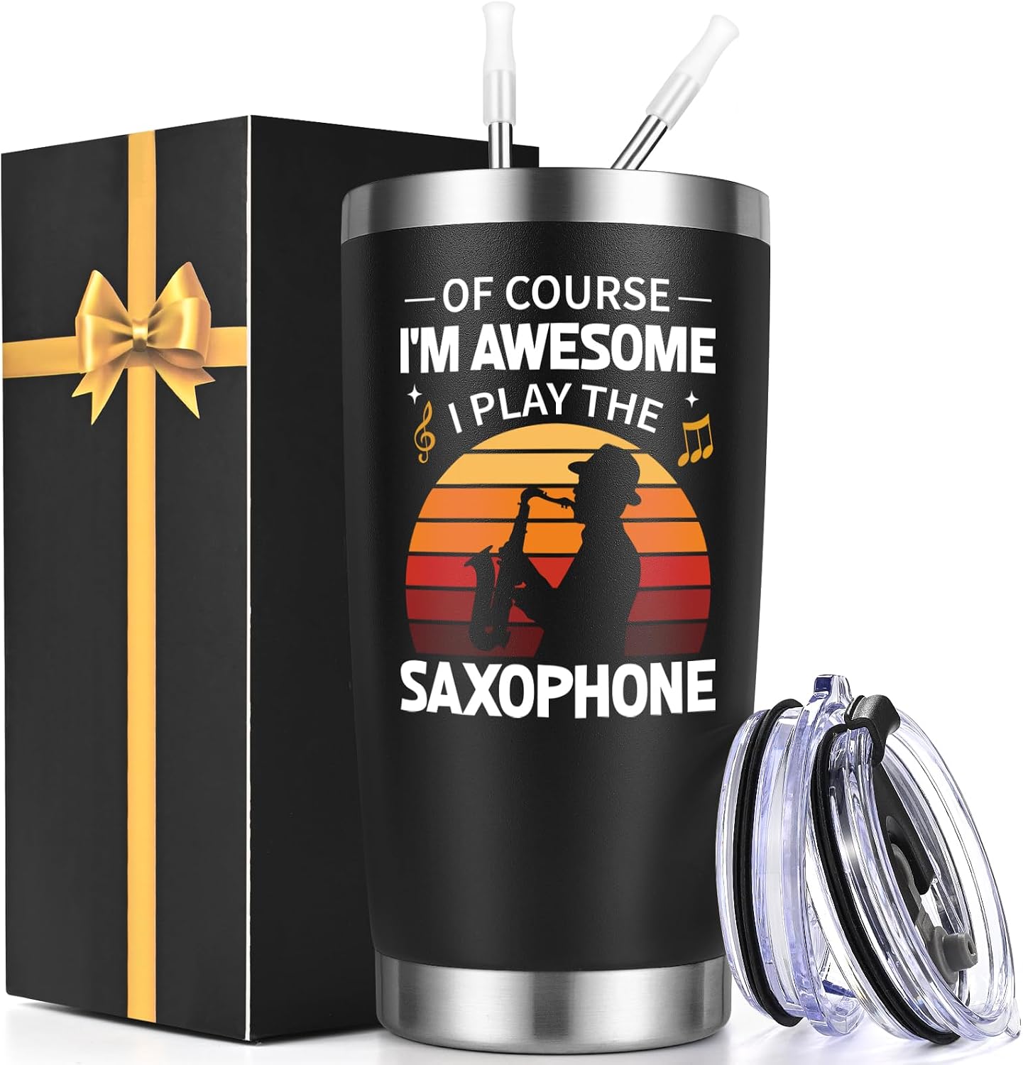 Amazon.com | Lifecapido Saxophone Gifts, SAXOPHONE Player 20oz ...