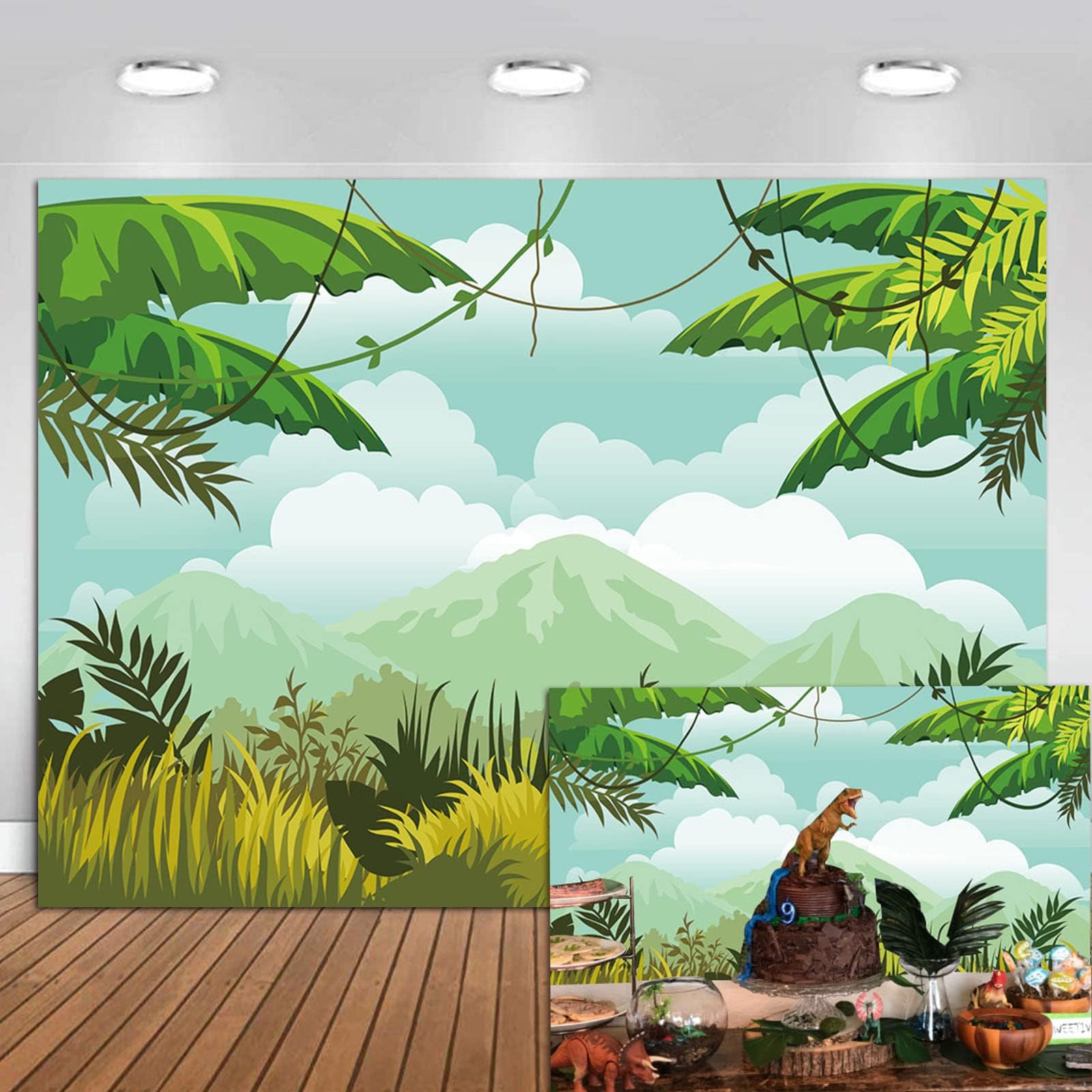 Amazon.com : Jungle Themed Photography Backdrop 7x5ft for Kids 1st ...