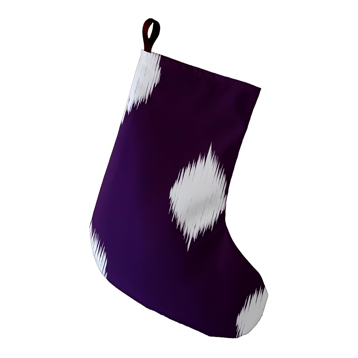 Buy E By Design Hol-I-kat Decorative Holiday Ikat Print Stocking, 16 ...