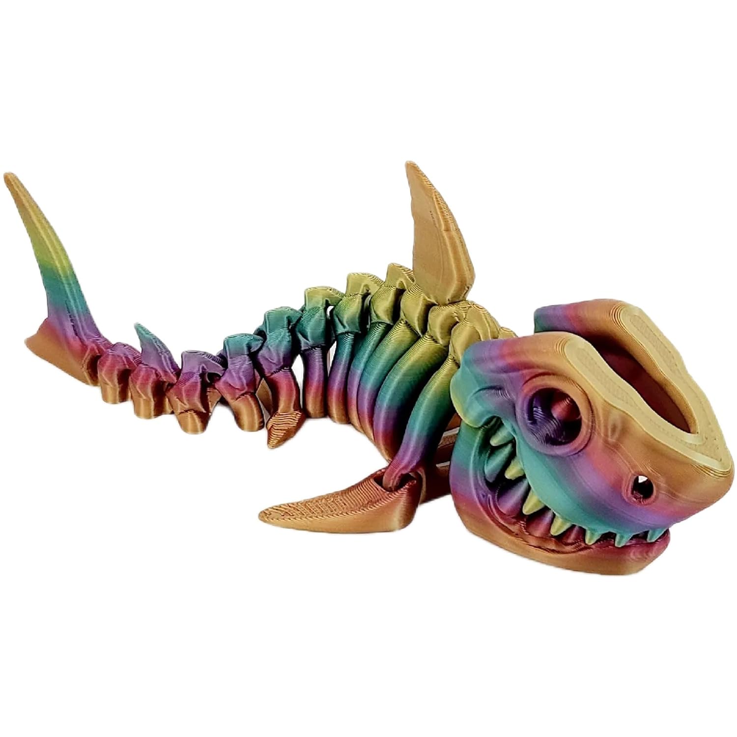 Amazon.com: Flexible Articulated Fidget Toys (Rainbow, Skeleton Shark ...