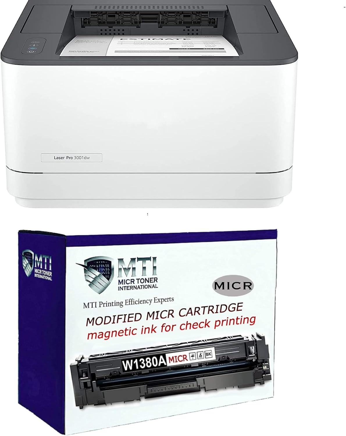 Amazon.com: MTI 3001dw Laser Pro Wireless Black and White Check Printer ...
