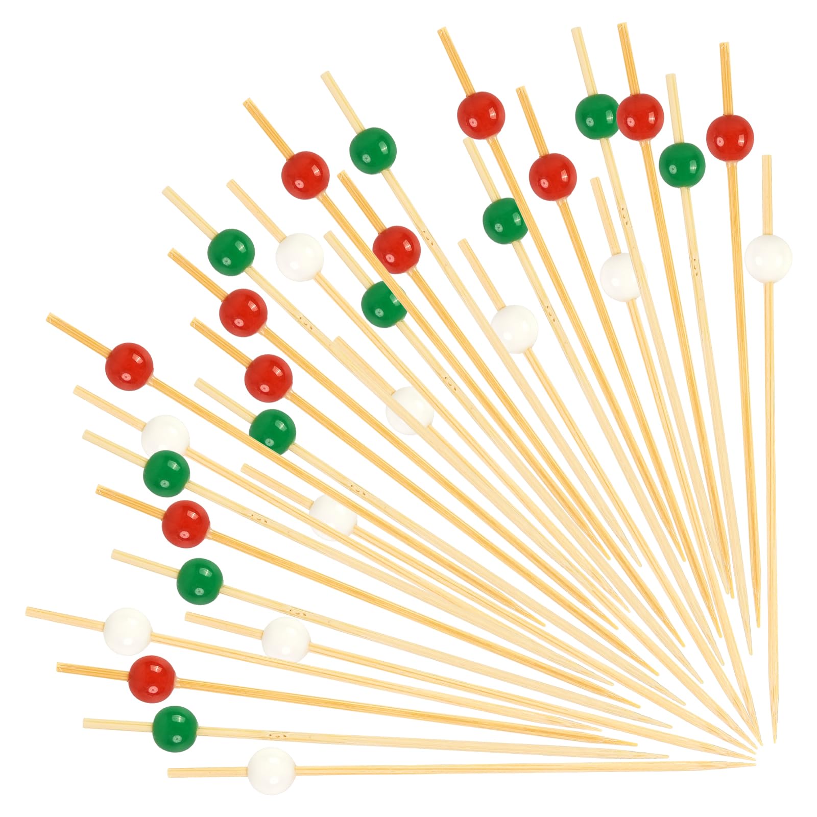 Amazon.com | 100PCS Christmas Cocktail Picks 4.7 Inch, Red Green White ...