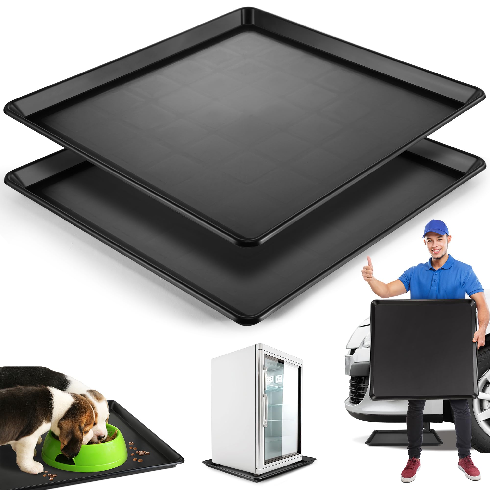 Amazon.com: Saillong 2 Pcs Oil Catch Pan, 22'' x 21'' Large Oil Drain ...