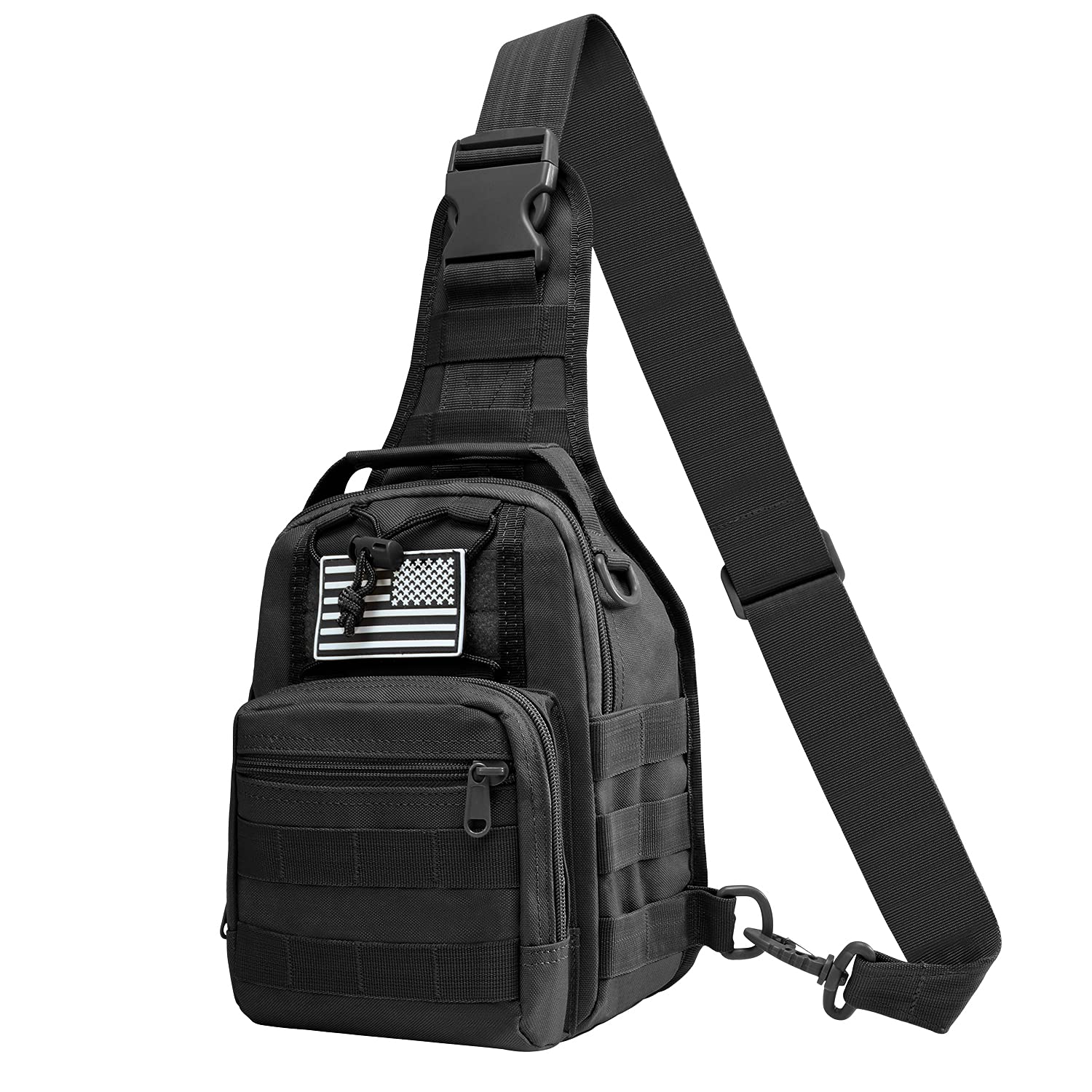 Jueachy Tactical Sling Bag Military Shoulder Molle Chest Pack Shoulder ...