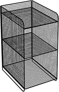 Natudeco Mesh Storage Shelf Metal Shelving End Table Heavy Duty Mesh ...