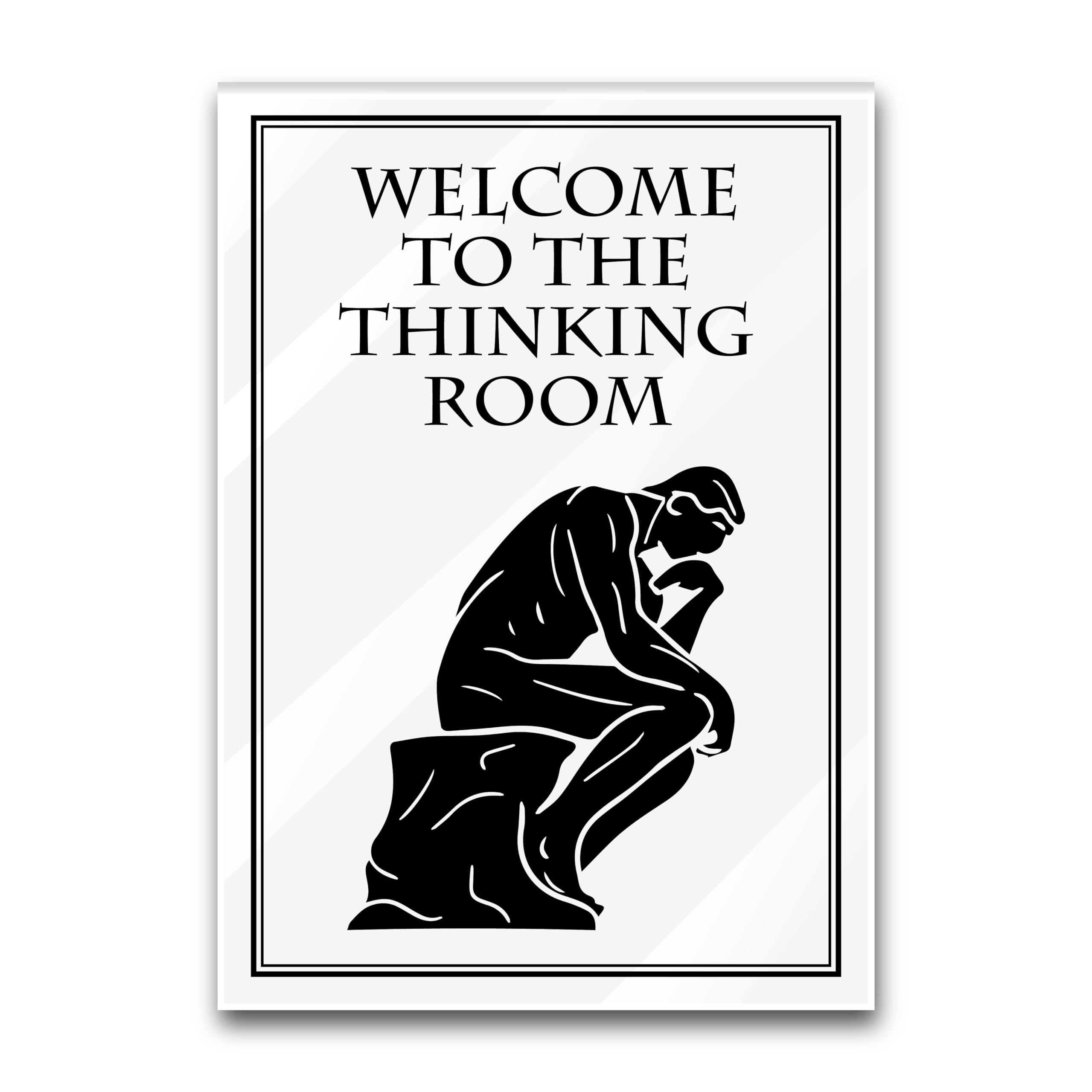 Amazon.com: Premium Acrylic Thinker Funny Bathroom Decor, Welcome to ...