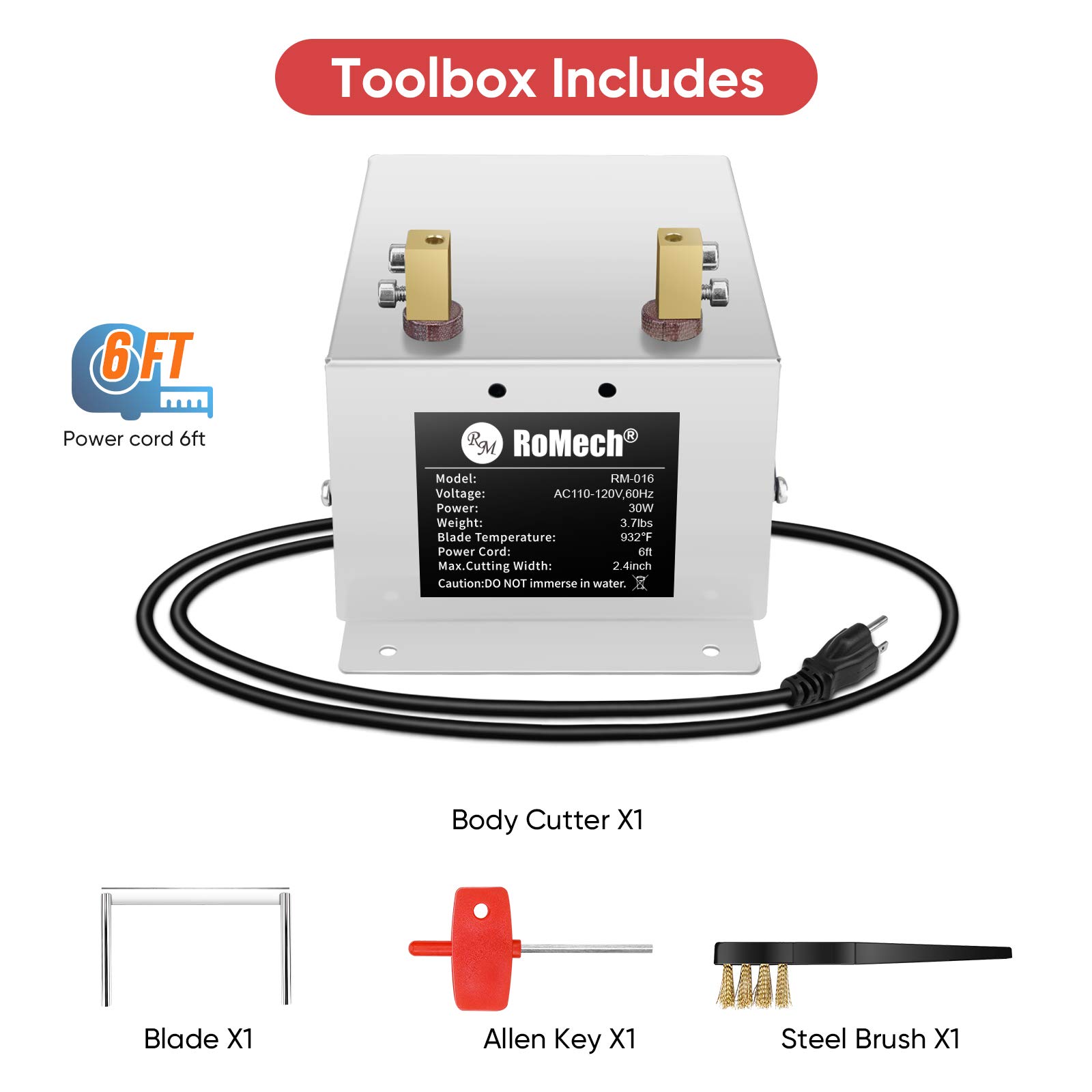 Snapklik.com : ROMECH 30W Electric Rope Cutter, Hot Knife Thermal Blade ...