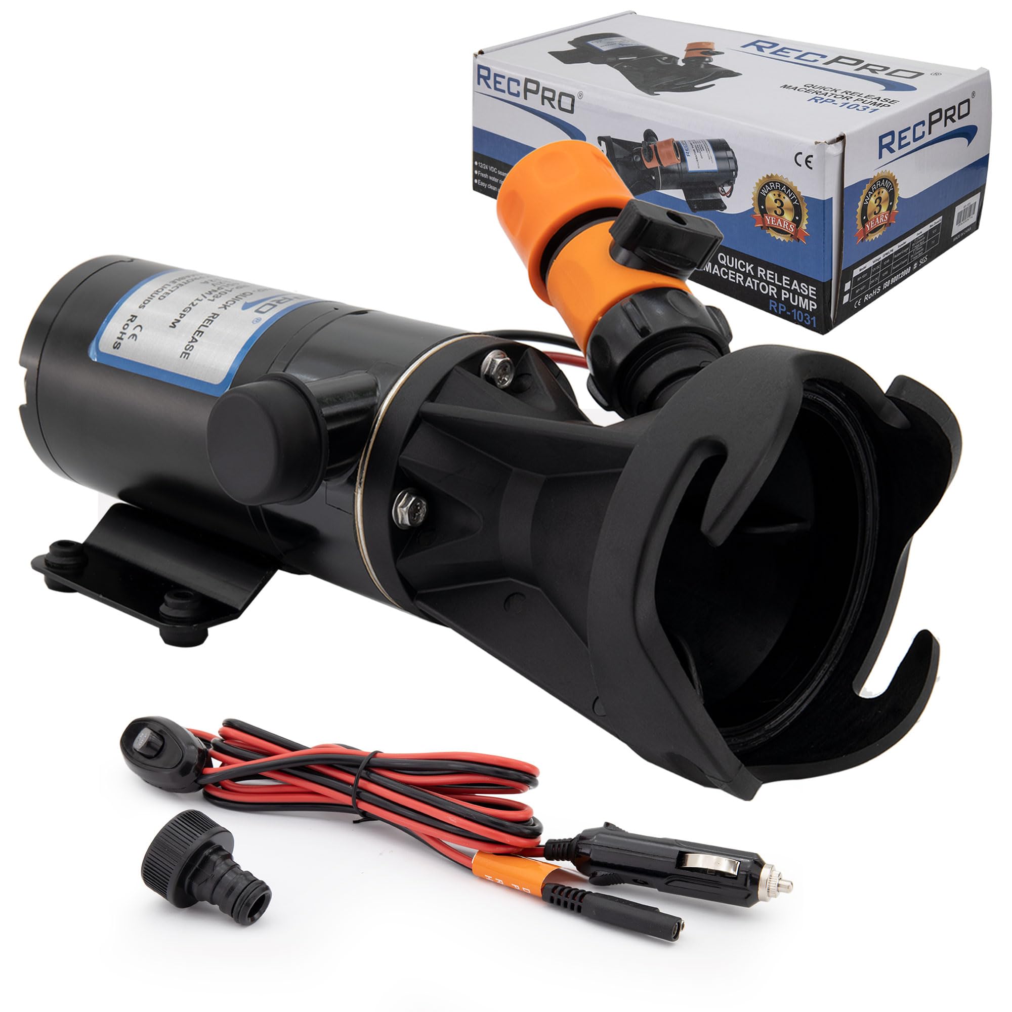 Amazon.com: RecPro RV Portable Macerator Pump for Black Water Tank ...