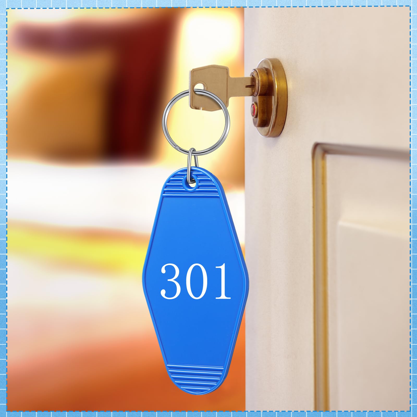 Snapklik.com : Meanplan 60 Pcs Motel Keychain Blank Hotel Sublimation ...