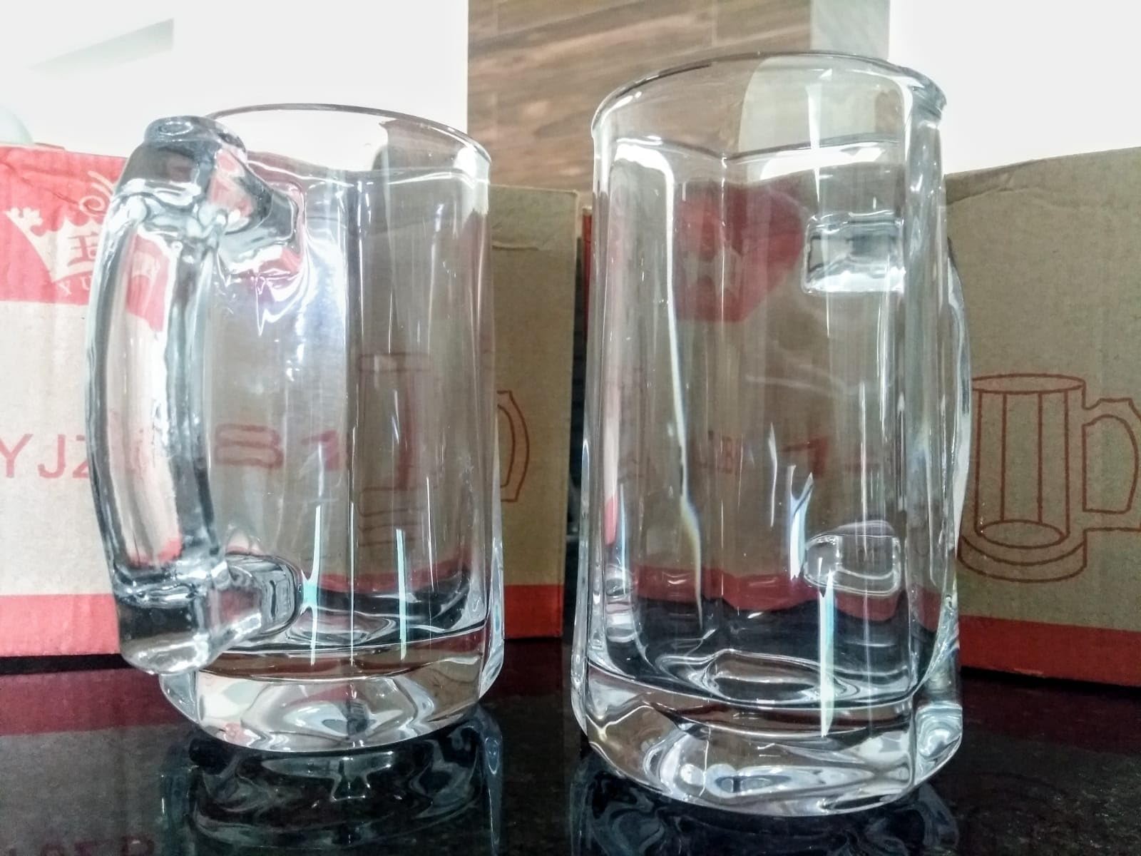 Jogo 2 Canecas de Chopp Cerveja Copo de Vidro 400ML | Amazon.com.br