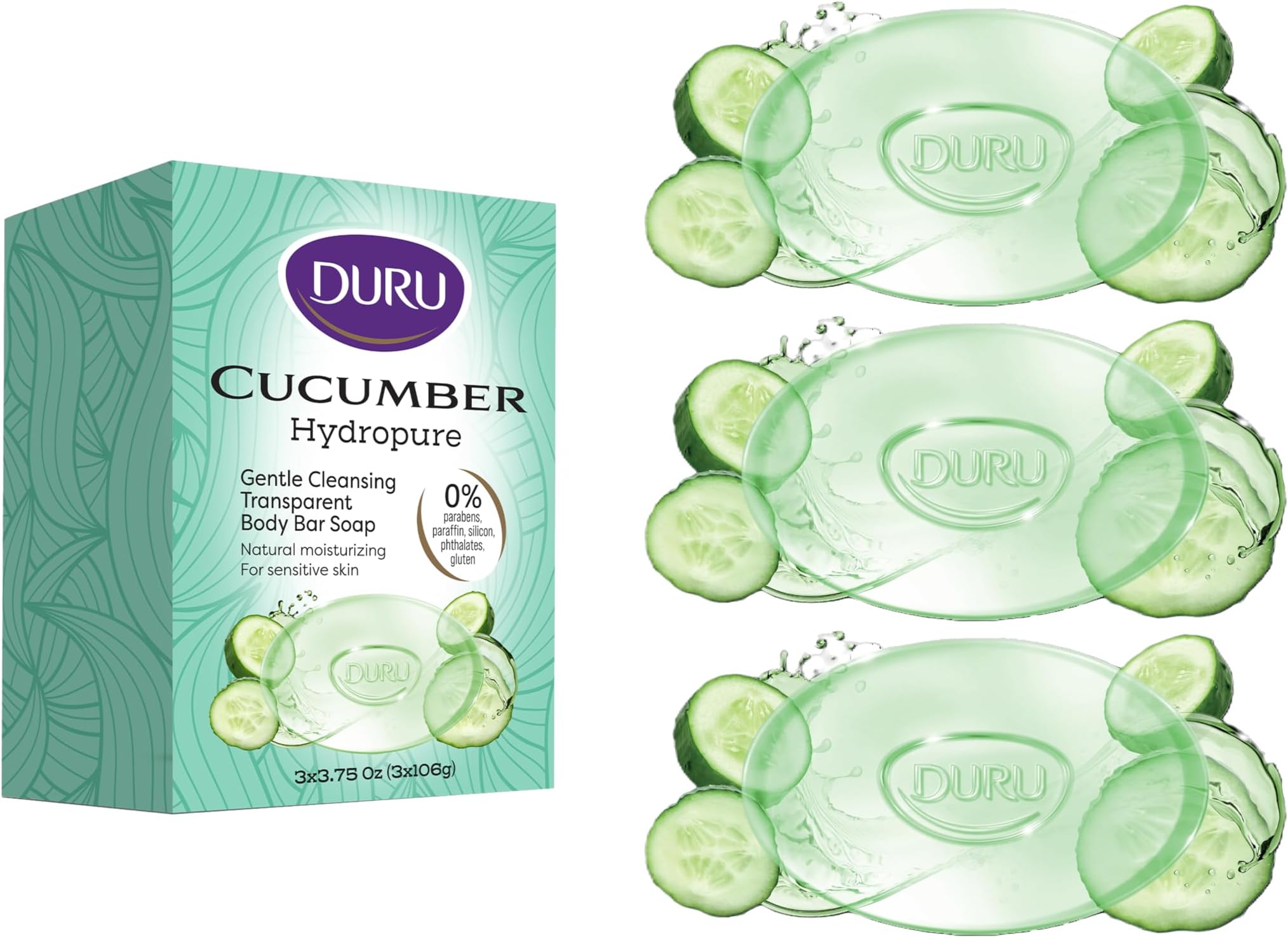 Amazon.com : Duru Pure and Natural Bar Soap, Classic, 24.69 Ounce ...