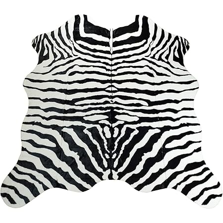 Amazon.com: Zebra Print Rug Faux Animal Cowhide Skin Area Rug Leather ...