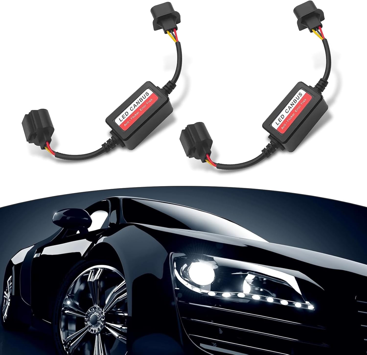 Amazon.com: leediga 2 PCS Automotive H13/9008 LED Decoder, LED Fault ...
