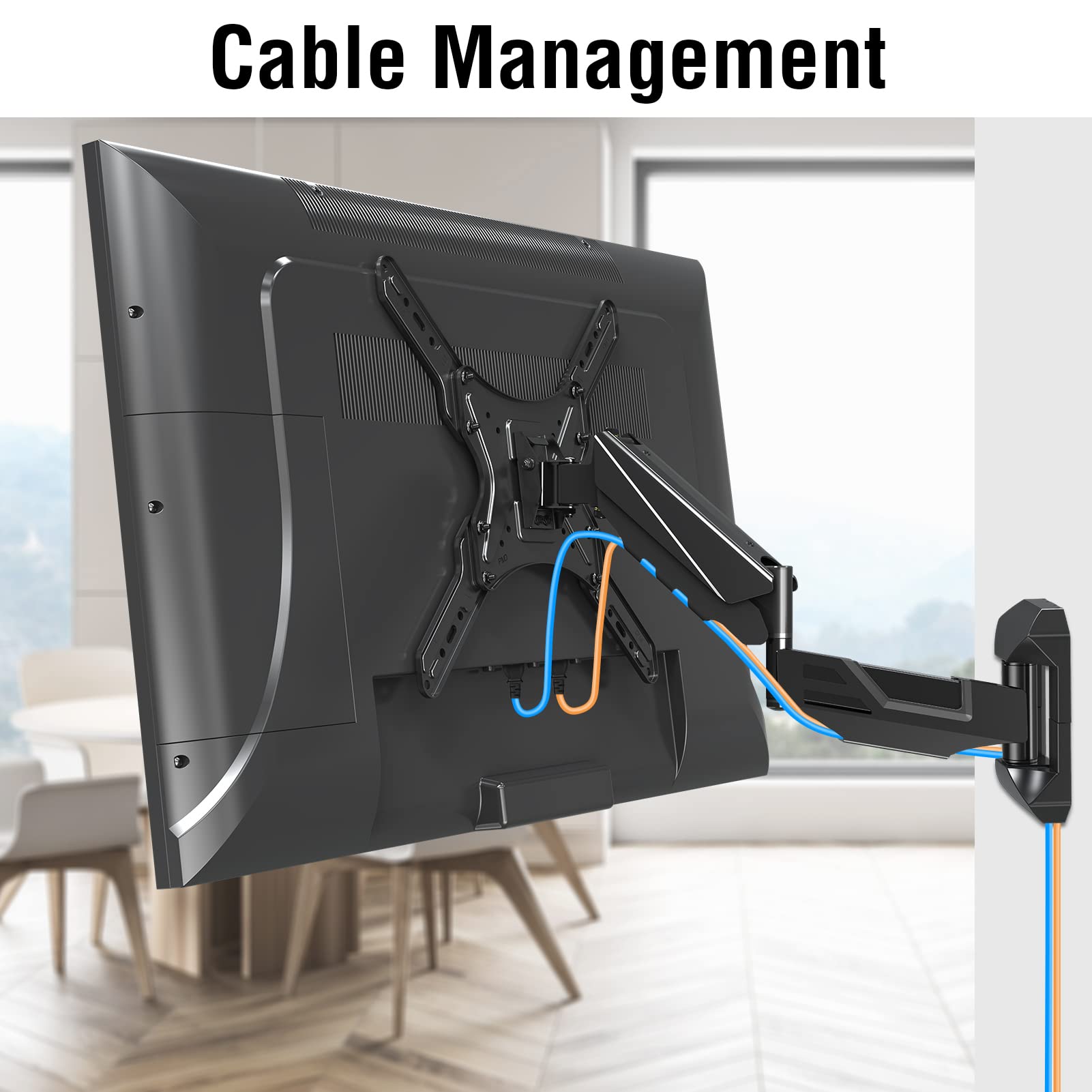 ELIVED TV Monitor Wall Mount, Full Motion Swivel and Tilt TV Mount with ...
