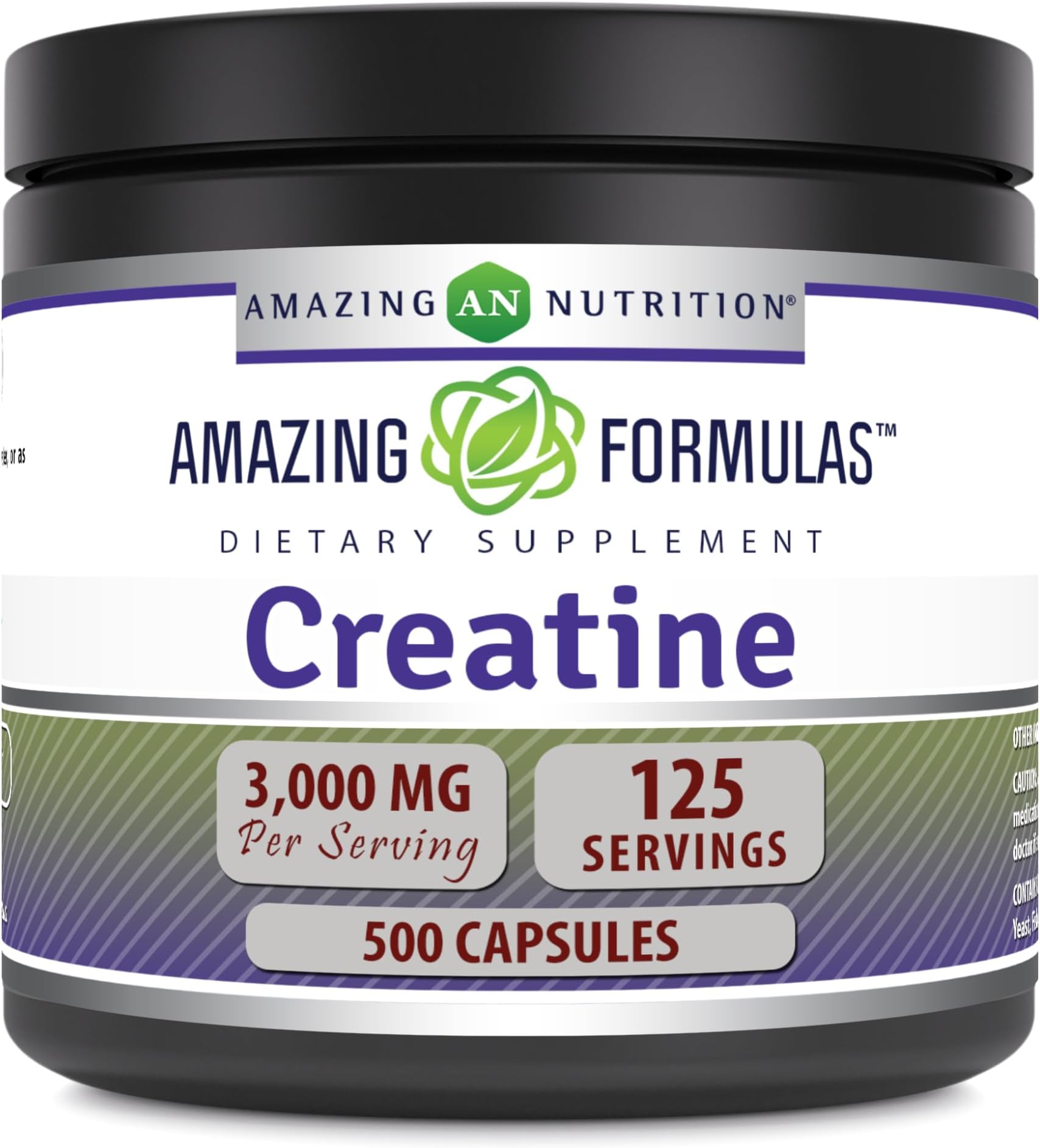 Amazon.com: Amazing Formulas Creatine 3000Mg Per Serving 500 Capsules ...