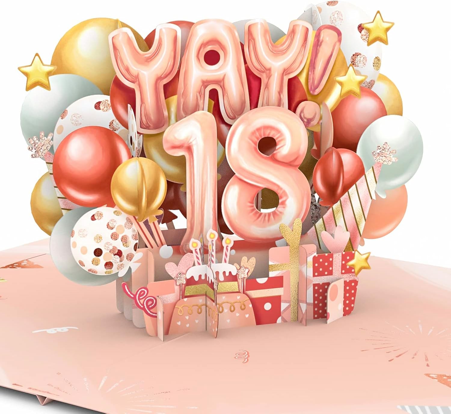 Liif Happy 18th Birthday Card - Pink Balloons Australia | Ubuy