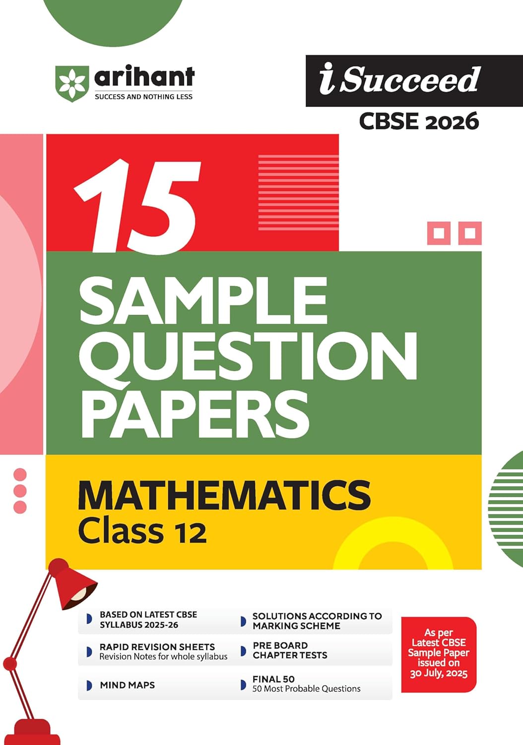 Arihant i Succeed CBSE 15 Sample Question Papers Mathematics Class 12 ...