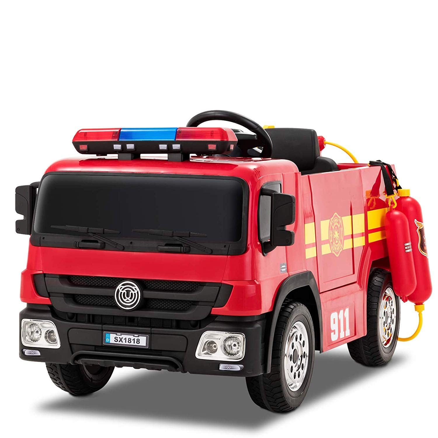 Industrial Battery Powered Fire Truck RiiRoo 6V Ride On Fire Engine