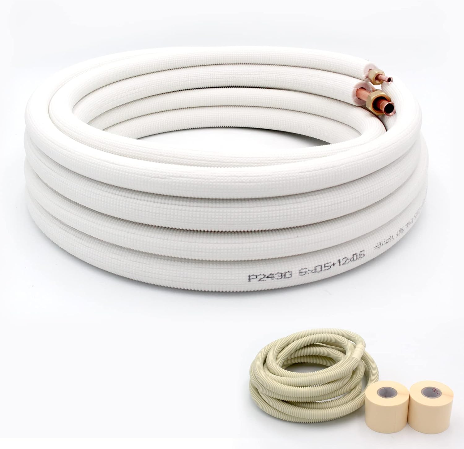 Amazon.com: 16 Ft Air Conditioning Copper Tubing Pipe Extension Set ...
