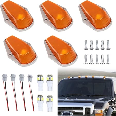 Amazon.com: 5PCS Cab Lights,Truck Cab Marker Roof Lights,LED Top ...