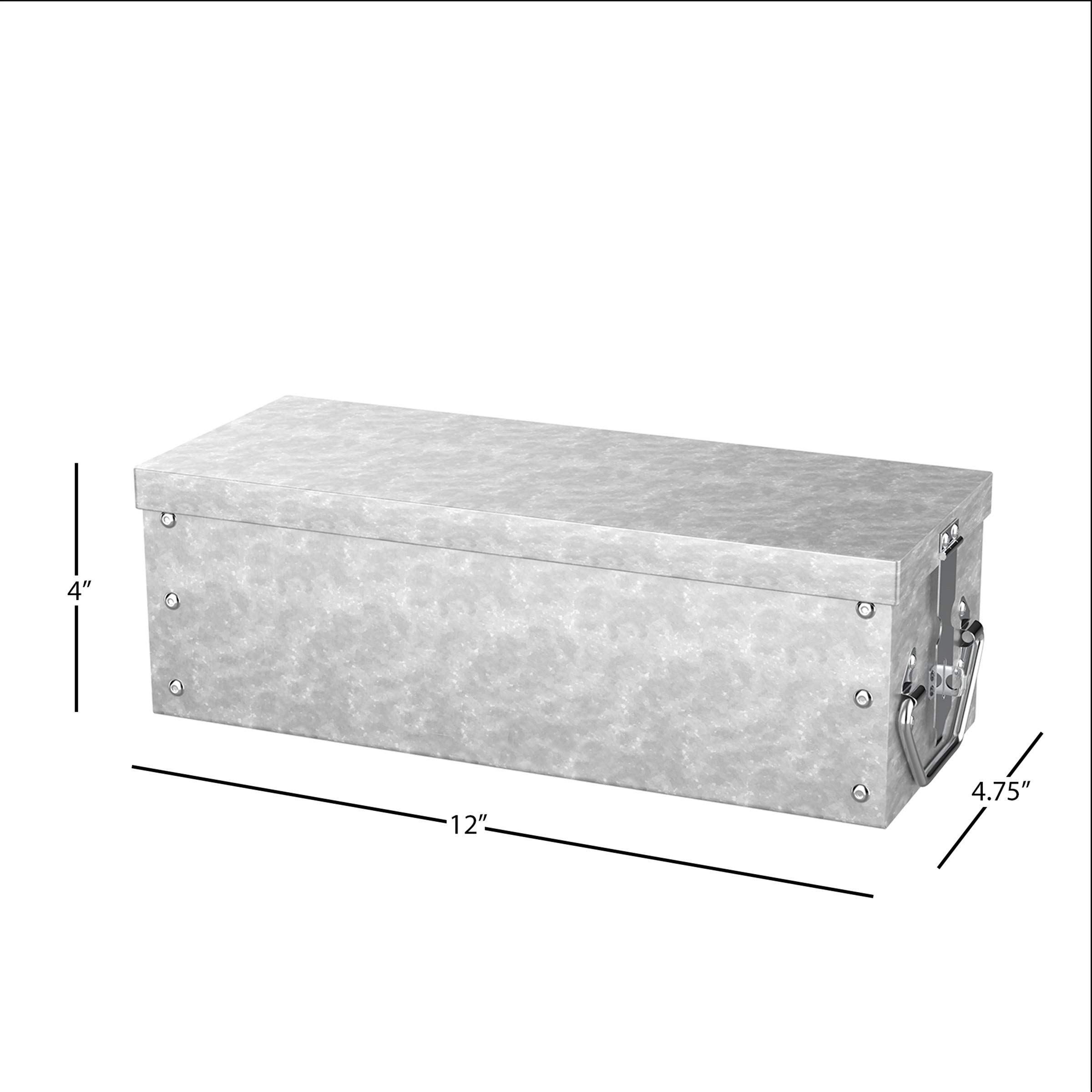 Large Locking Metal Storage Box KYODOLED Large Cash Box With