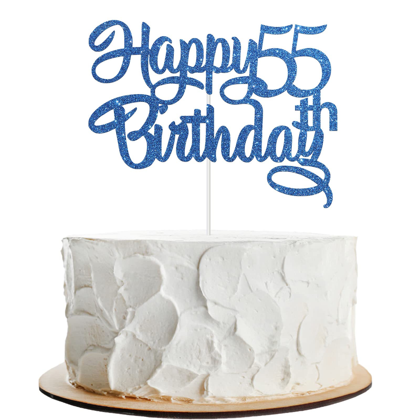 Buy Dalaber Happy 55th Birthday Cake Topper, Cheers to 55 Years, 55 ...