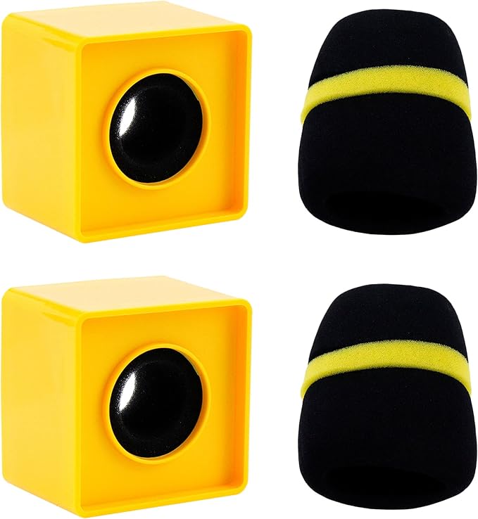 Amazon.com: Oedema 2 Sets Plastic Microphone Stands Square Mic Flag ...