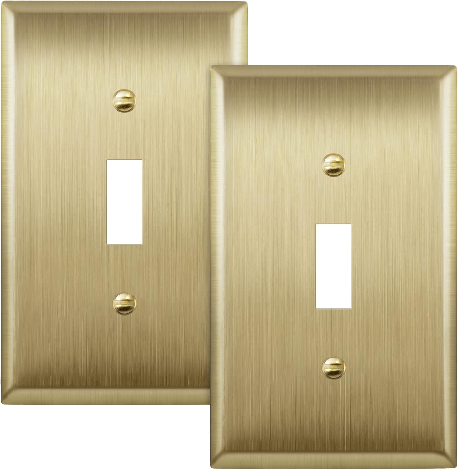 ENERLITES Toggle Light Switch Metal Wall Plate, Stainless Steel Switch ...