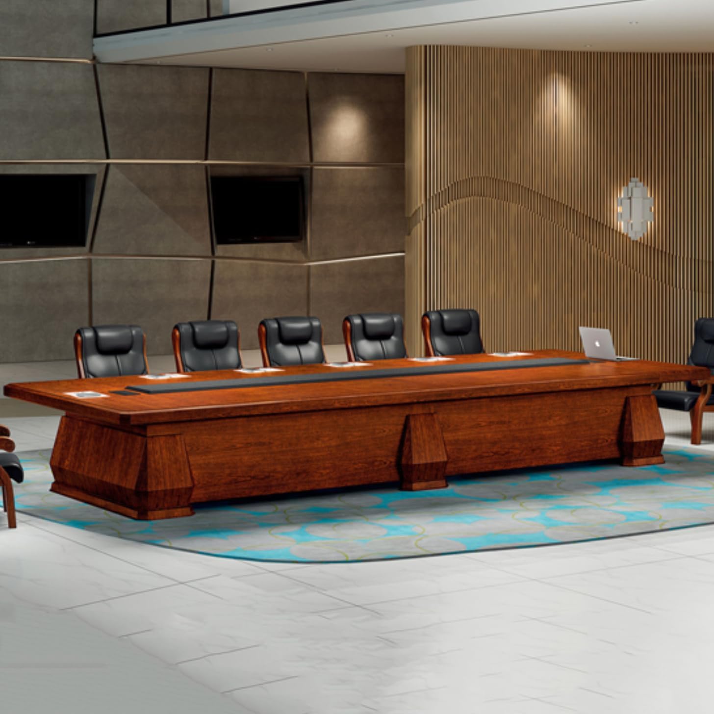 Amazon.com: Large Executive Desk With File Cabinet, 71 Inch L Shaped ...