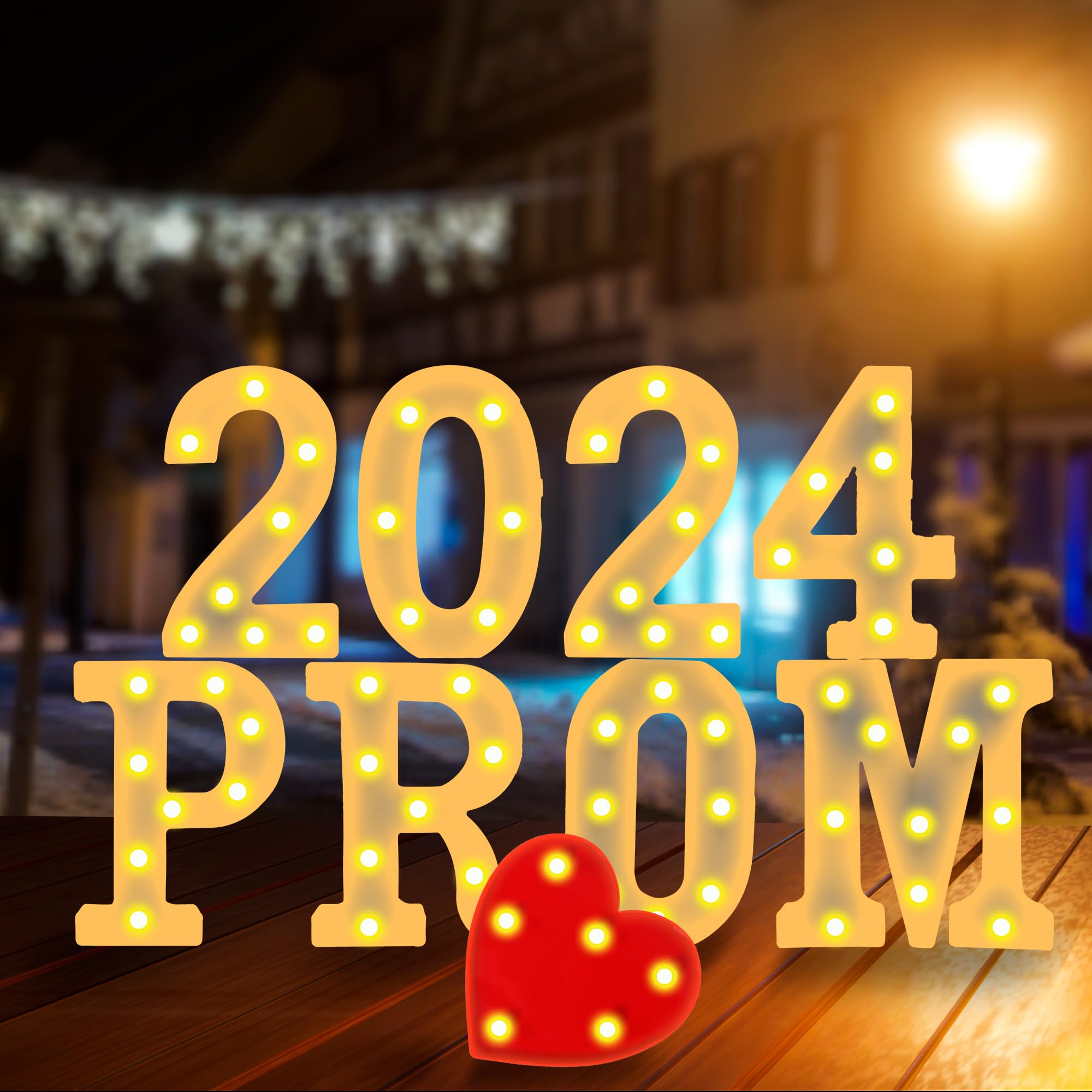 9 Pcs LED Marquee Letter Lights Prom 2024 Light up Sign Graduation Prom ...