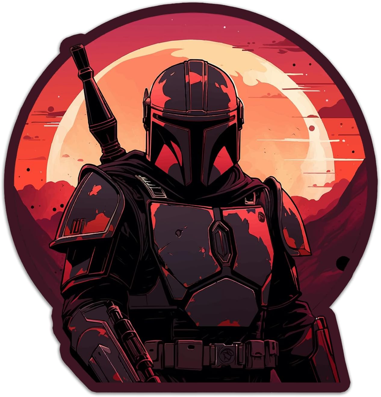 Amazon.com - Star Wars The Mandalorian Mando's Helmet Aluminum Car Decal