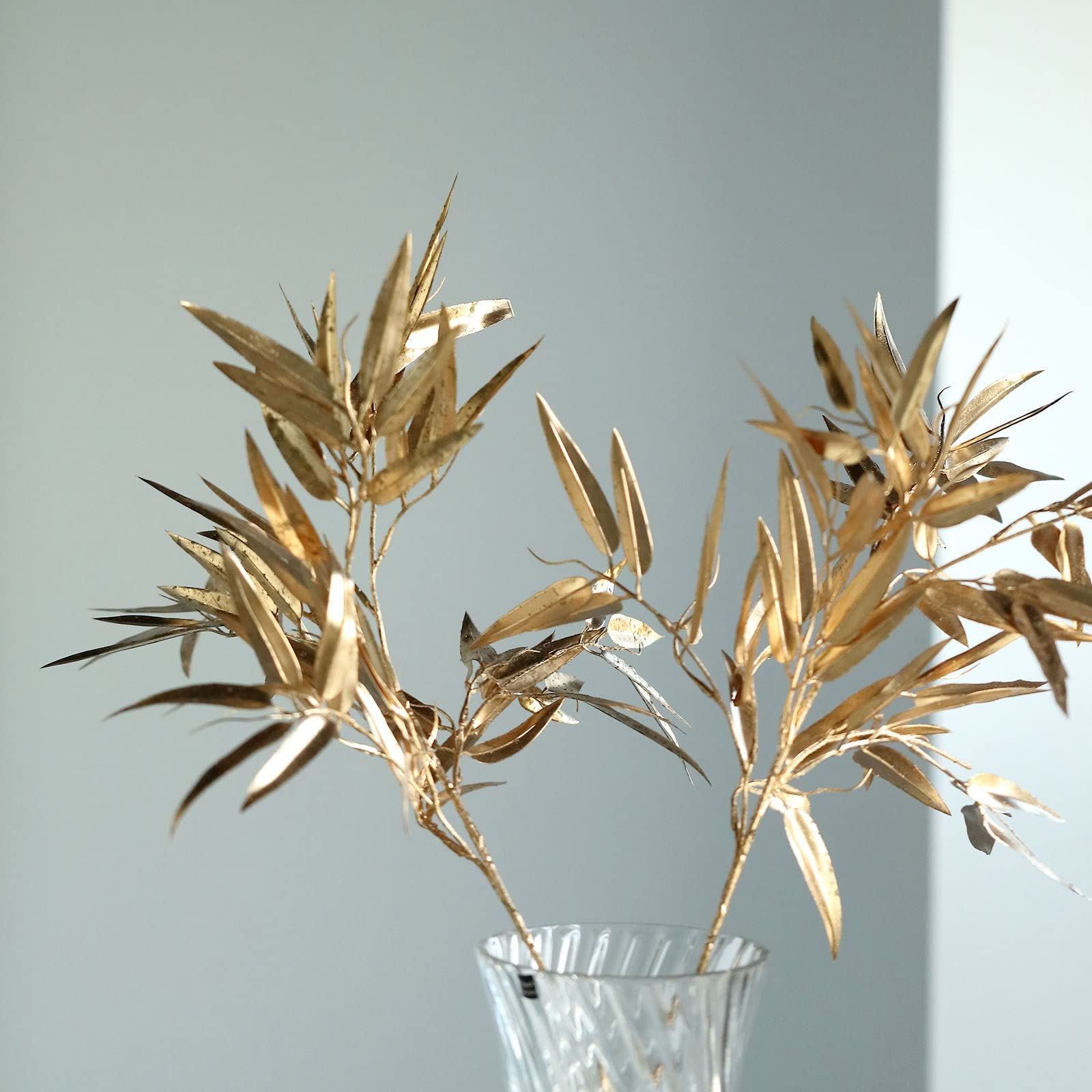 Amazon.com: Efavormart 2 Pack | 33" Shiny Metallic Gold Faux Plant ...