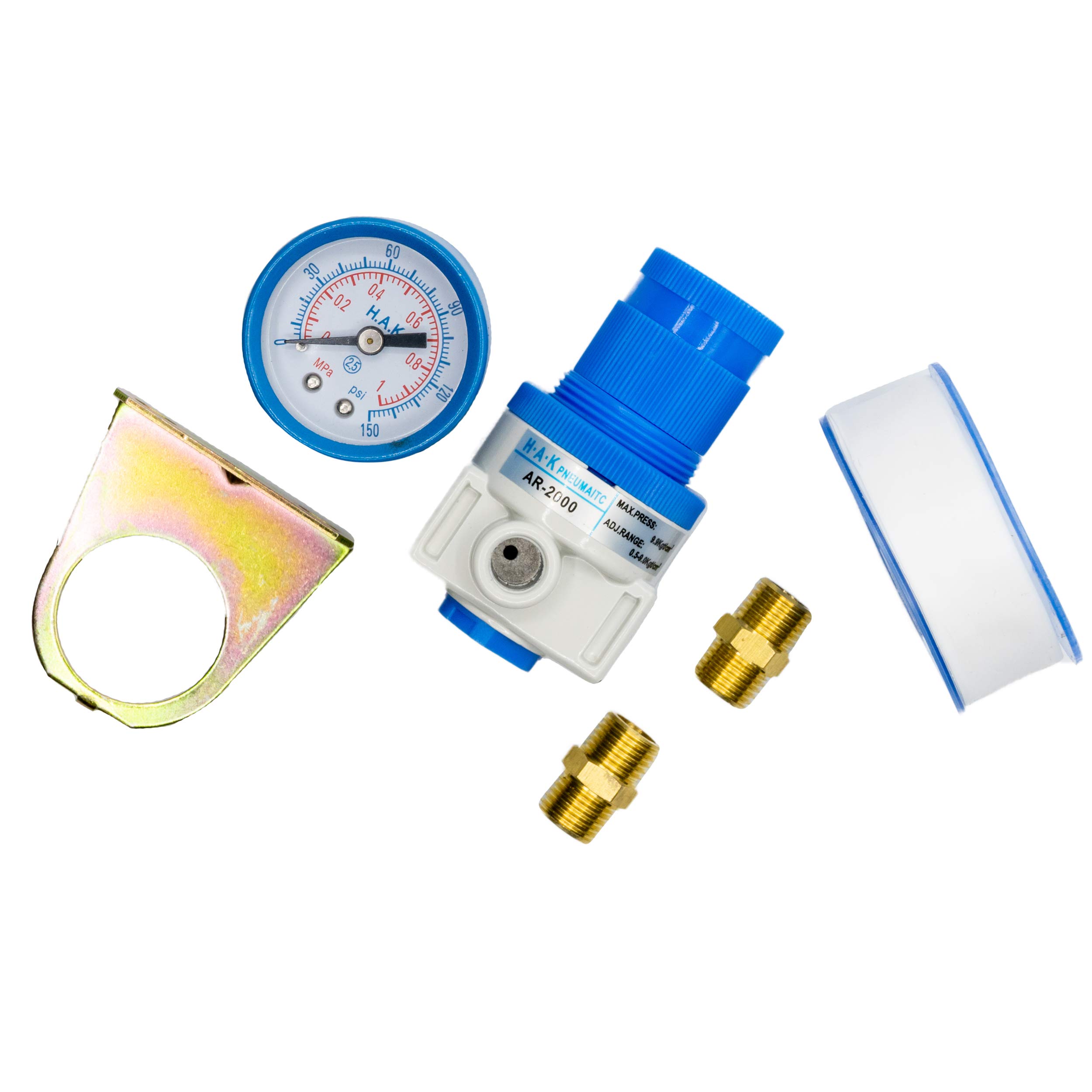 Buy H.A.K. PNEUMATIC Air Pressure Regulator - Compressed Air AR2000 Air ...