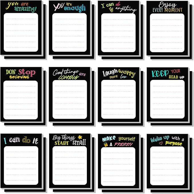 Amazon.com : Yinder 24 Pcs Inspirational Sticky Notes 3 x 4 ...