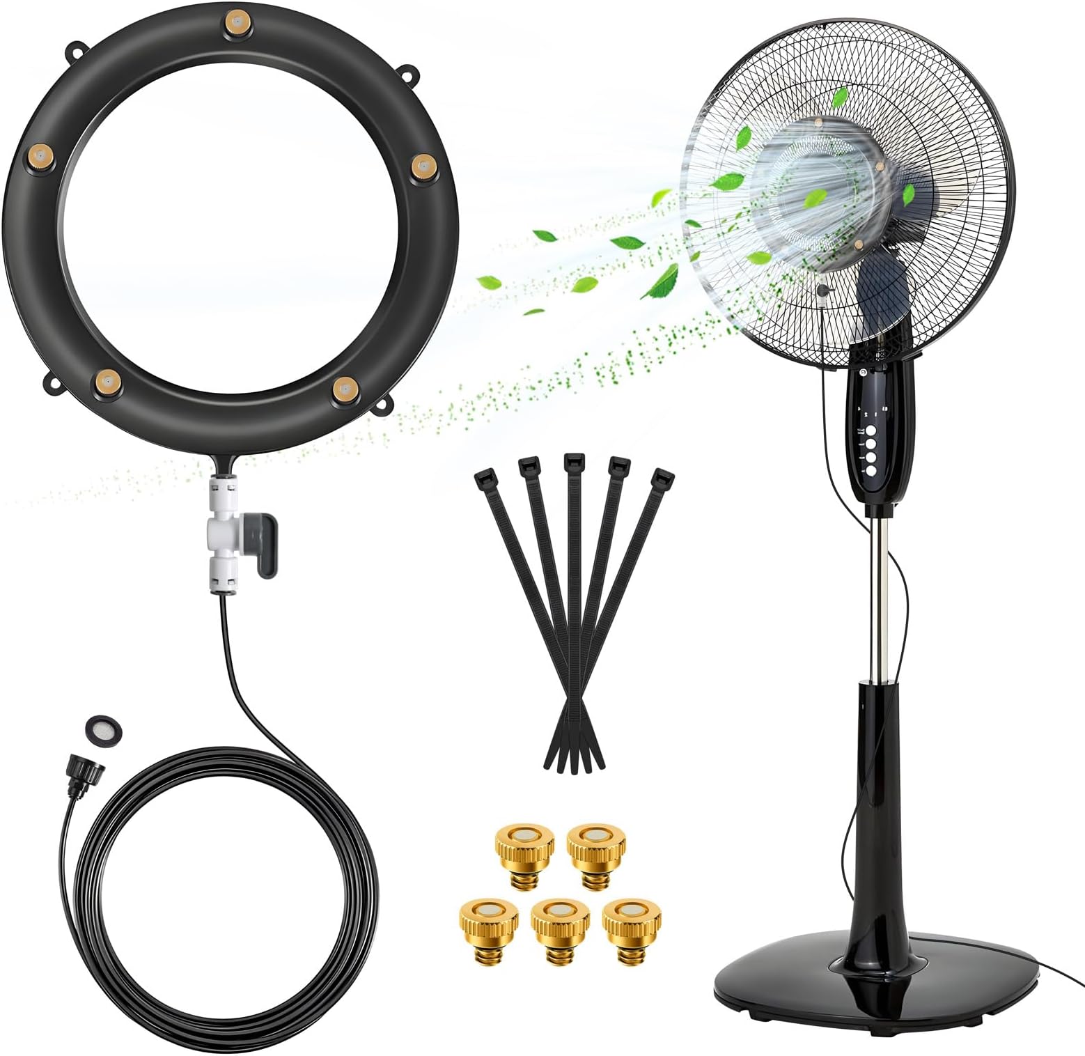 Amazon.com: HIRALIY Outdoor Fan Mister, 19.68FT Misting Line with 5 ...