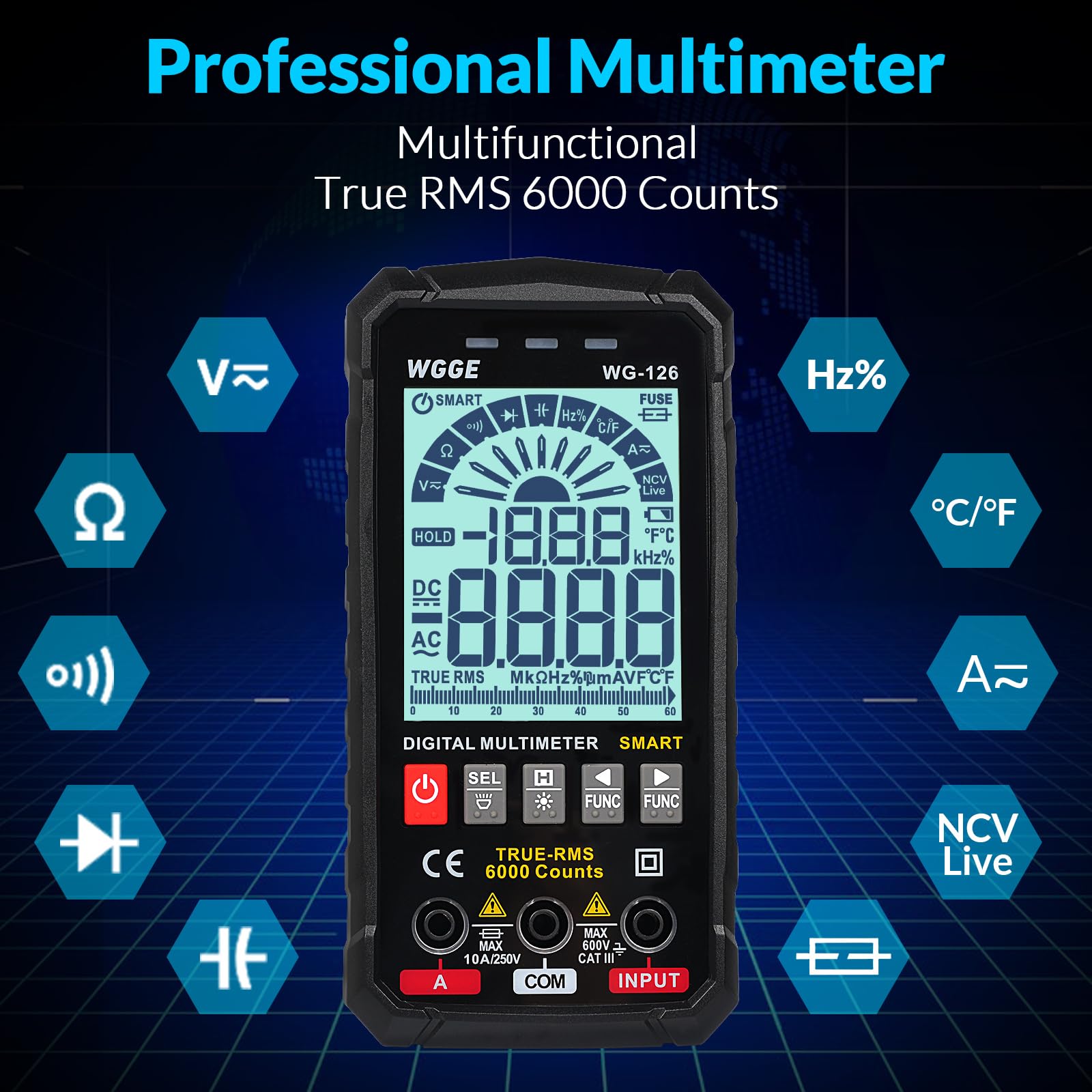Snapklik.com : Digital Multimeter Voltmeter Smart Electrical Tester ...
