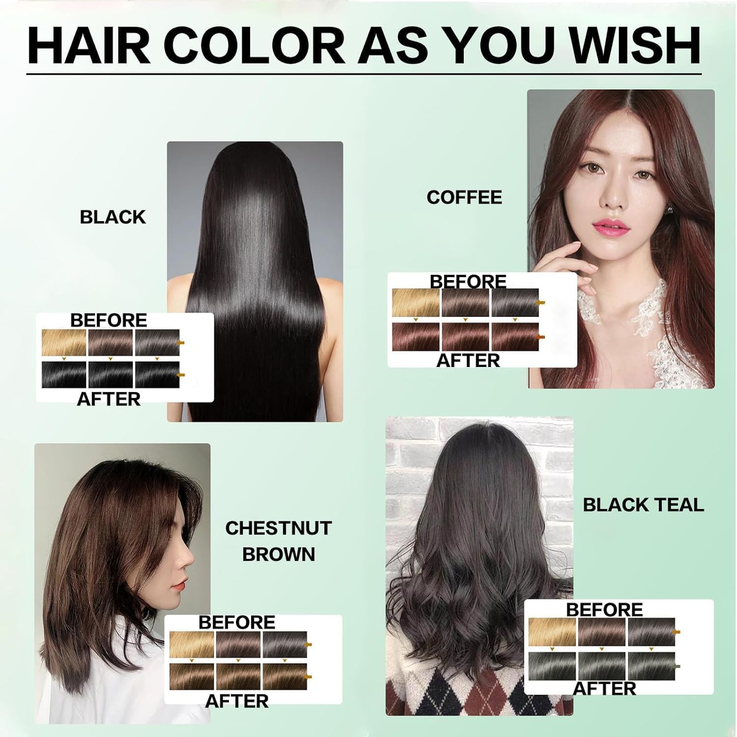 Snapklik.com : Plant Based Hair Dye Shampoo, Plant Extract Non-damage ...